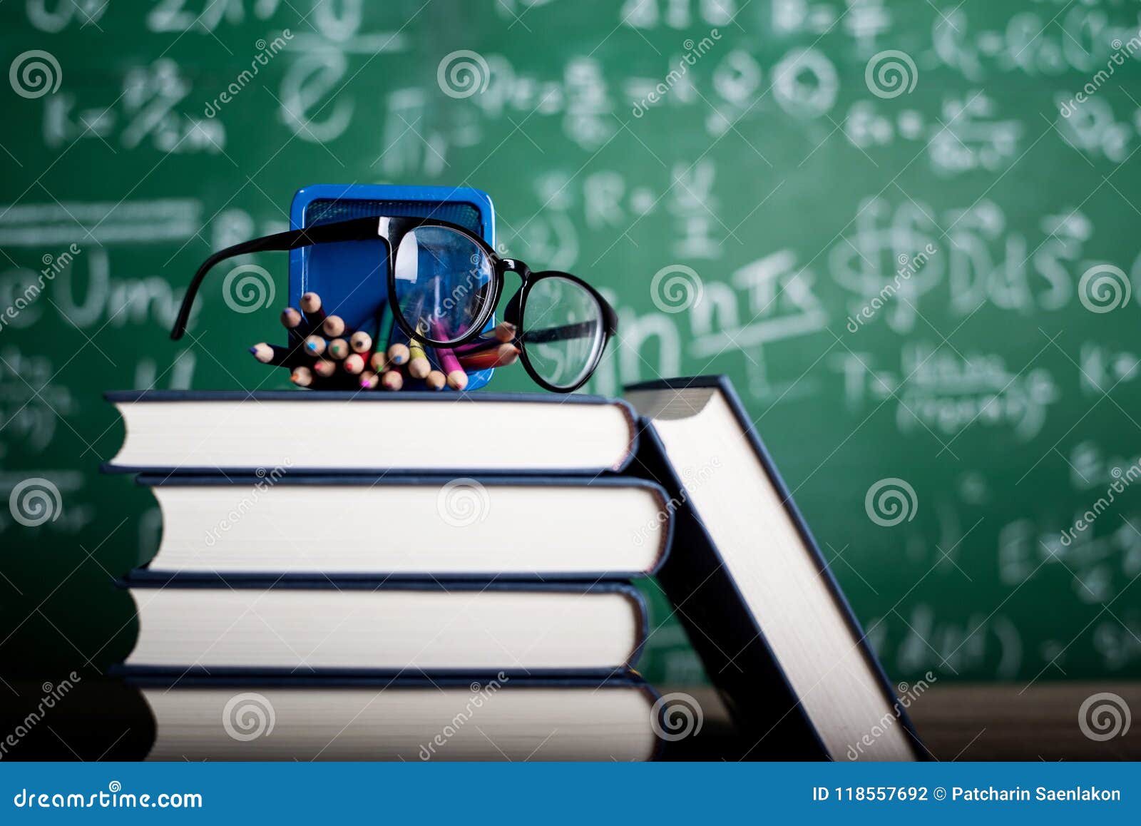 Studying Books and Learning Materials. Stock Photo - Image of ...
