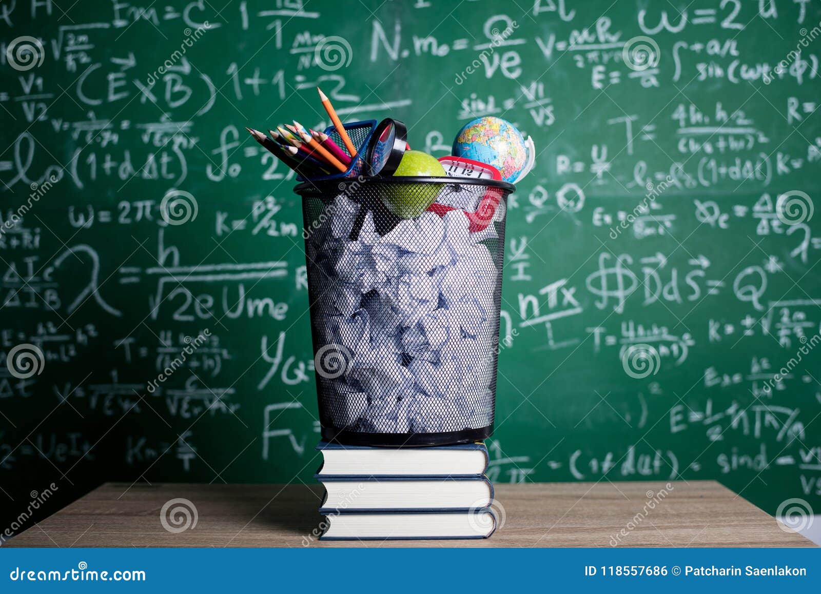 Studying Books and Learning Materials. Stock Photo - Image of pencil ...