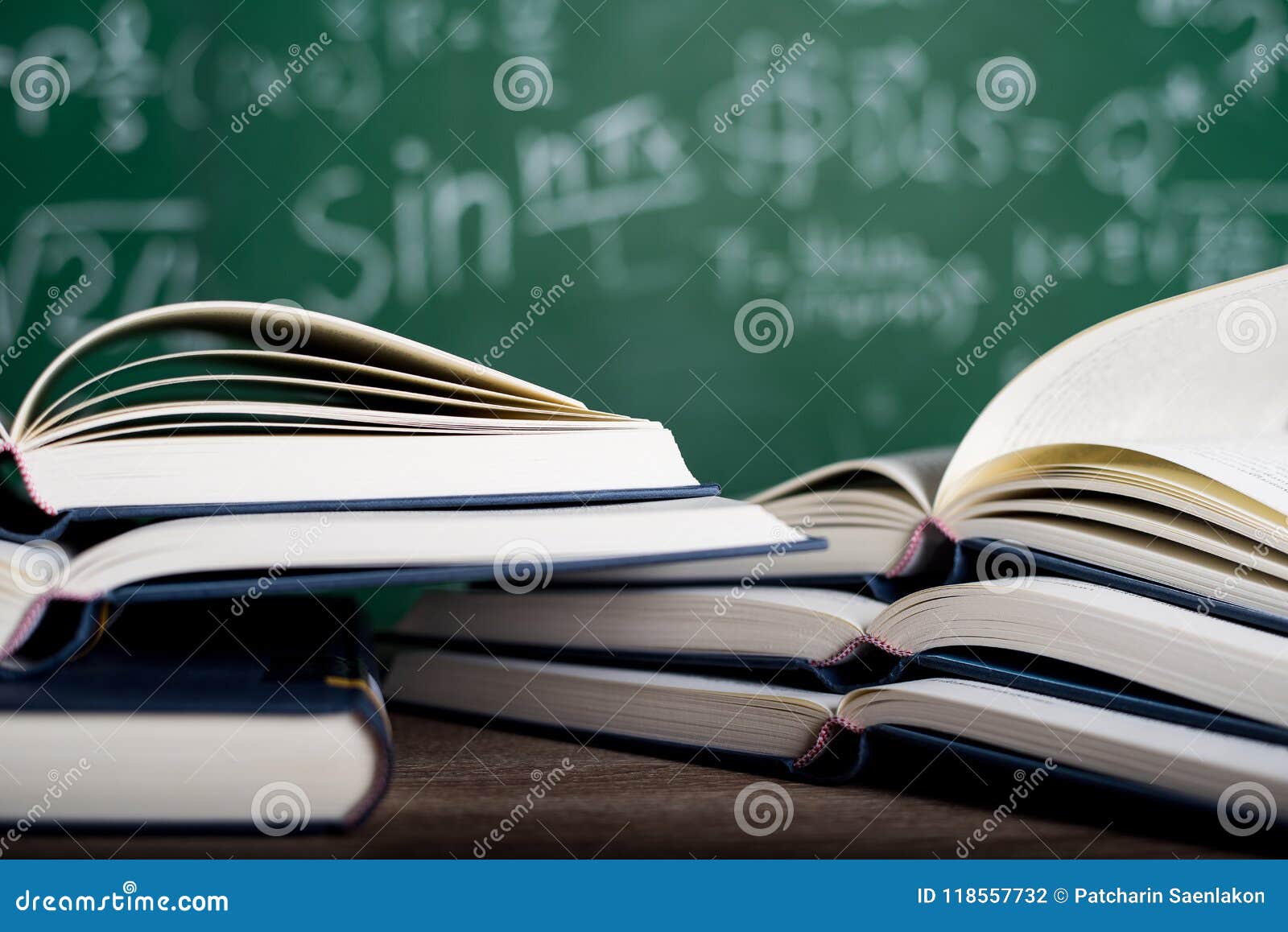 Studying Books and Learning Materials. Stock Photo - Image of education ...