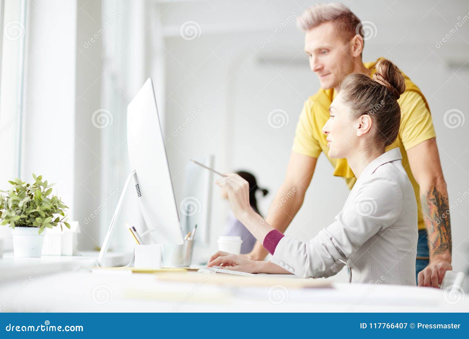 Studying on computer stock image. Image of businessman - 117766407