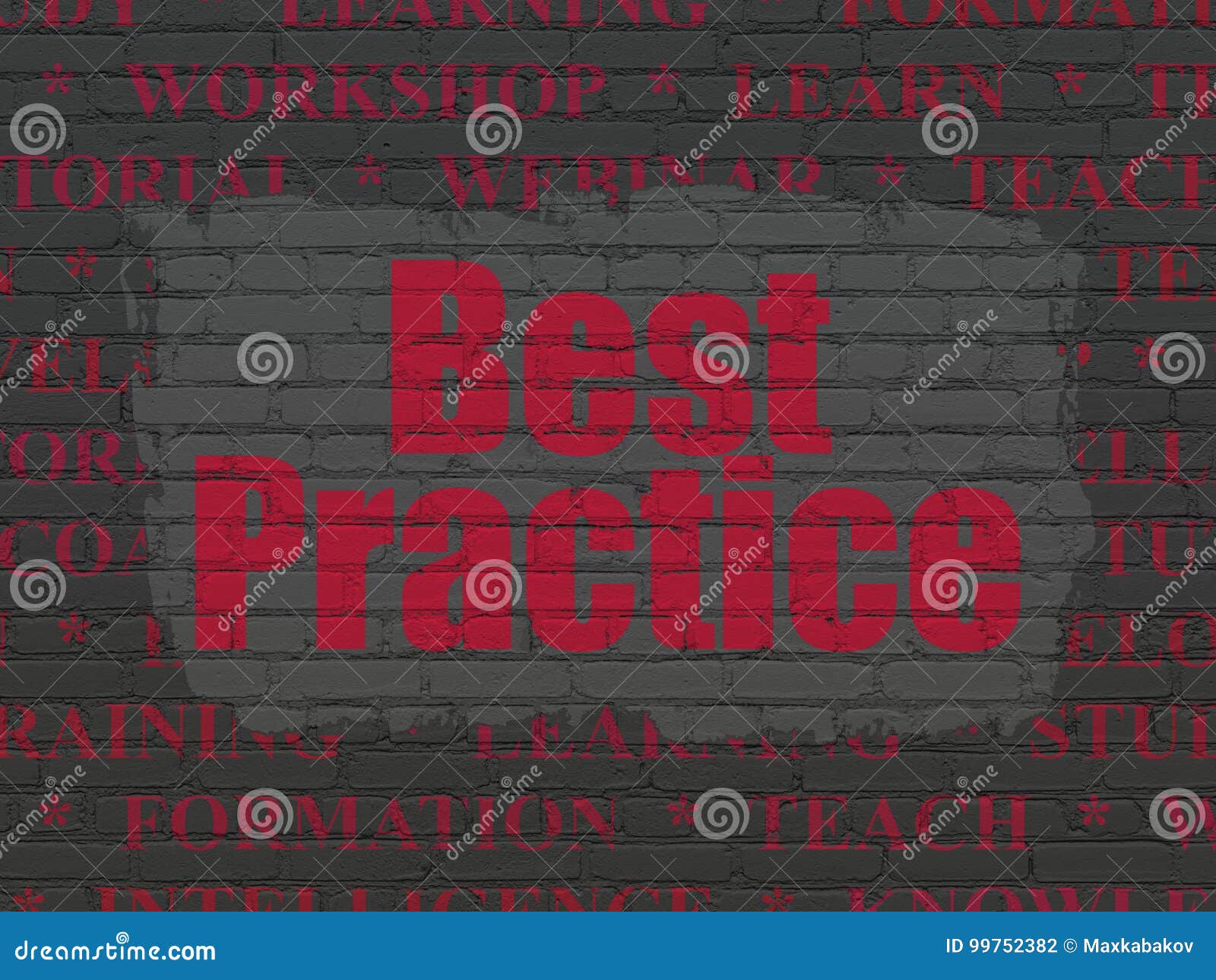 Studying Concept: Best Practice on Wall Background Stock Illustration ...