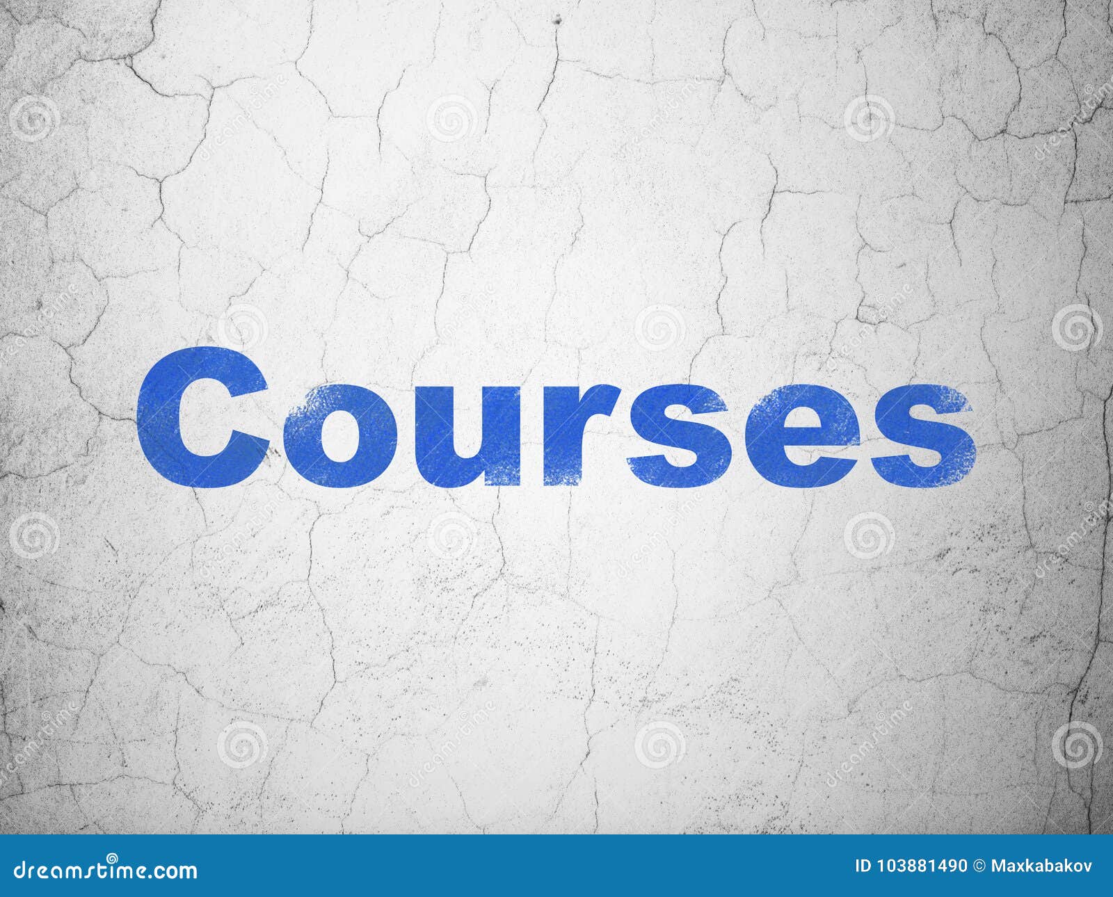 Studying Concept: Courses on Wall Background Stock Photo - Image of ...