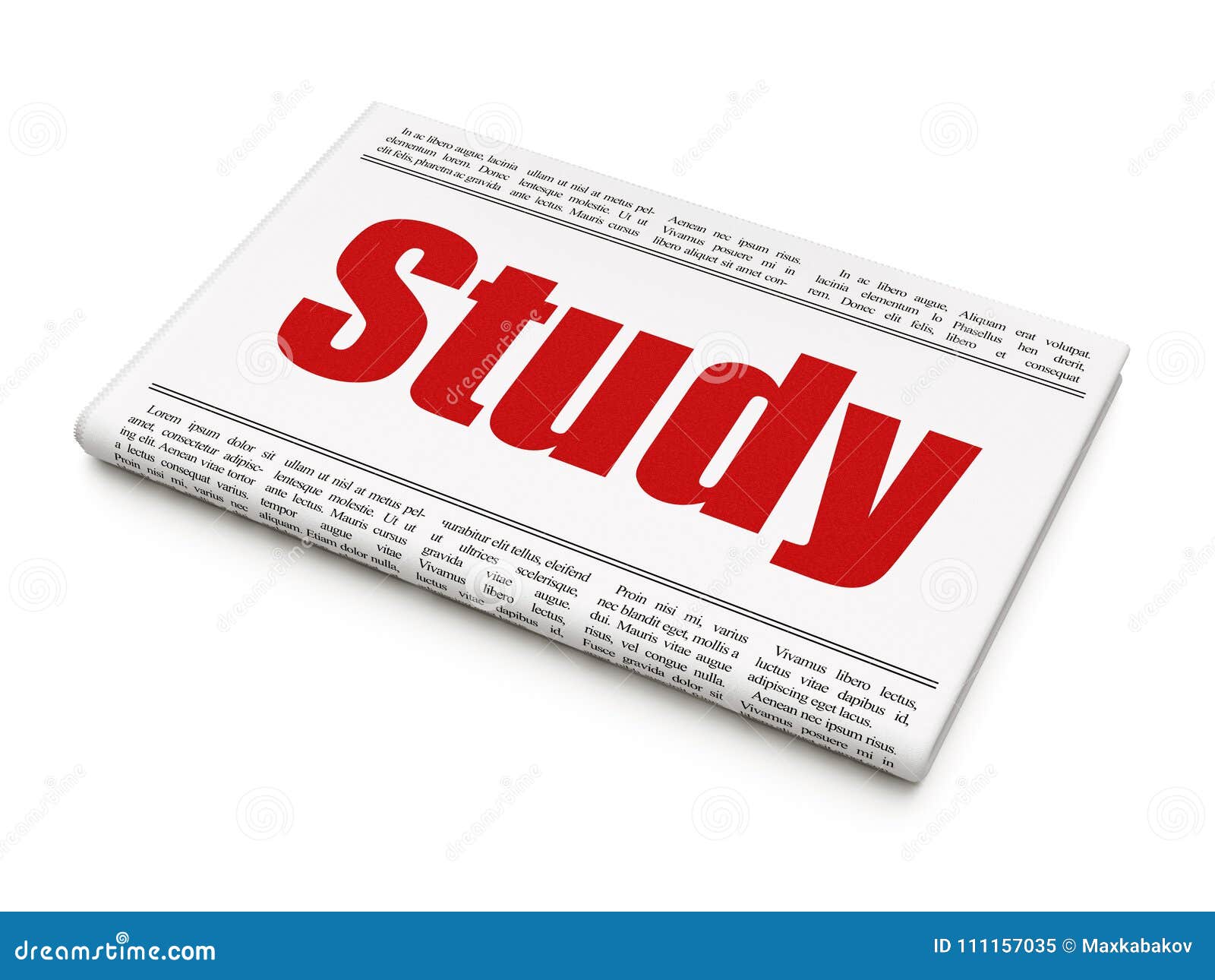 Studying Concept: Newspaper Headline Study Stock Illustration ...