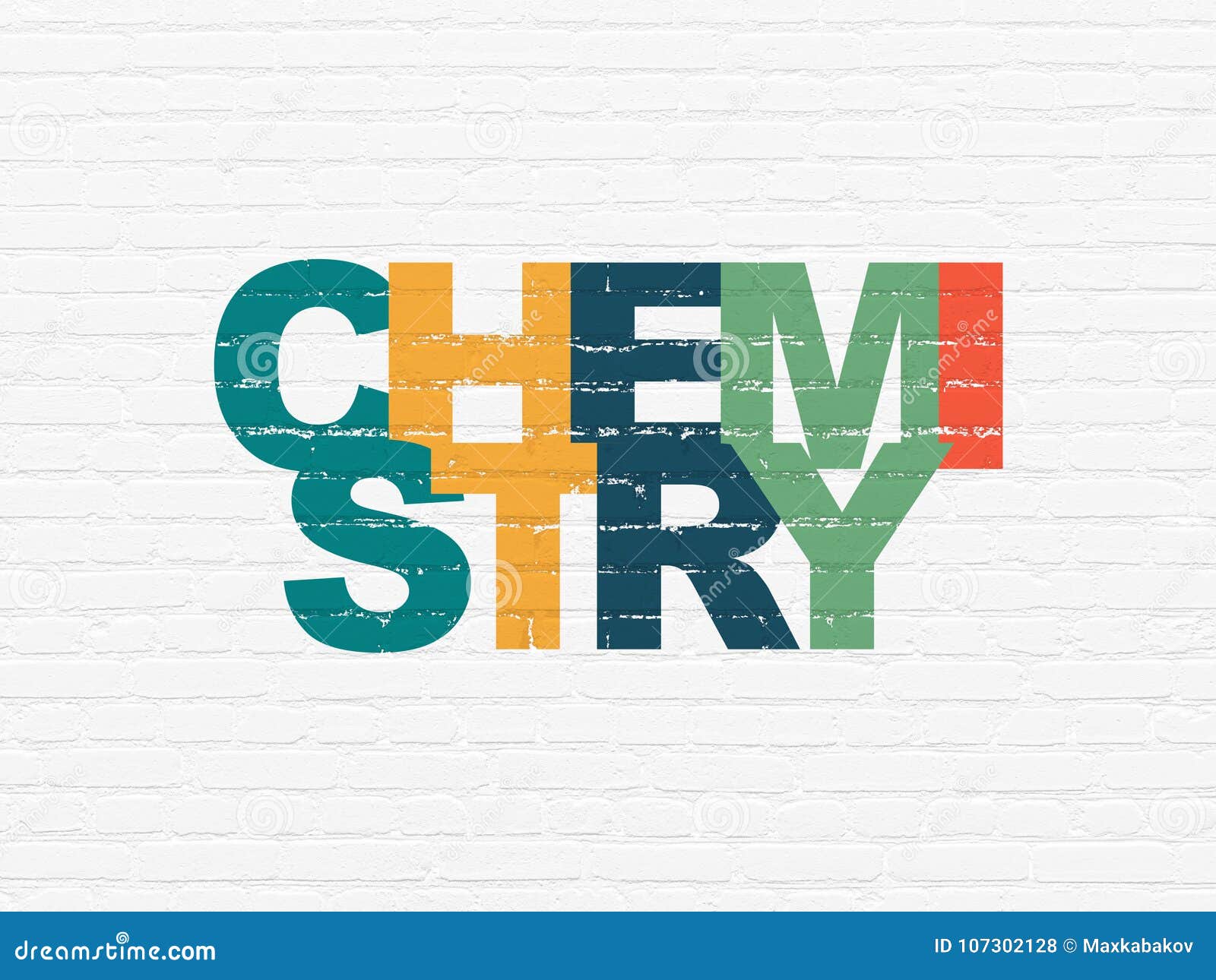 Studying Concept: Chemistry on Wall Background Stock Illustration ...