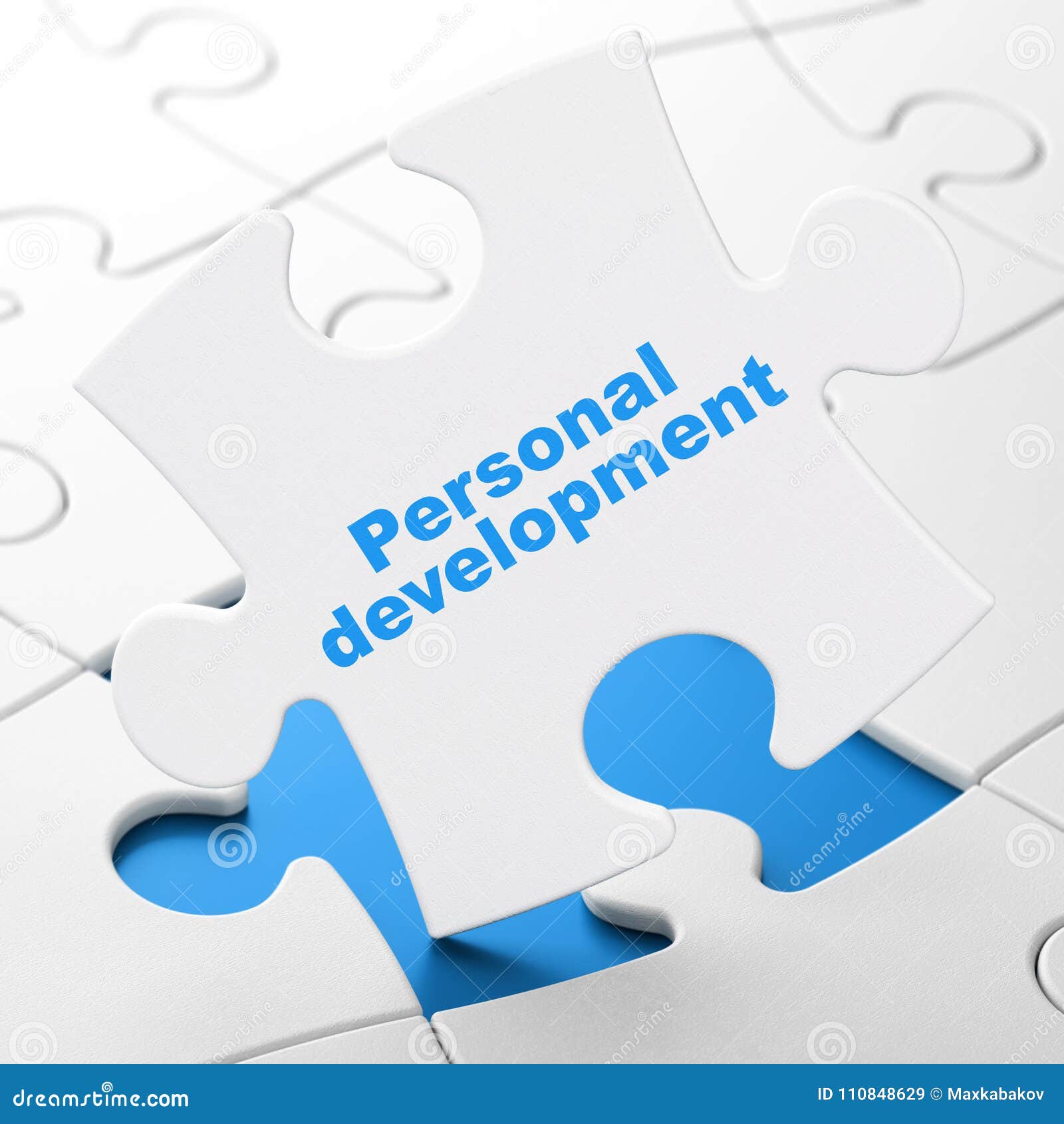 Studying Concept: Personal Development on Puzzle Background Stock ...