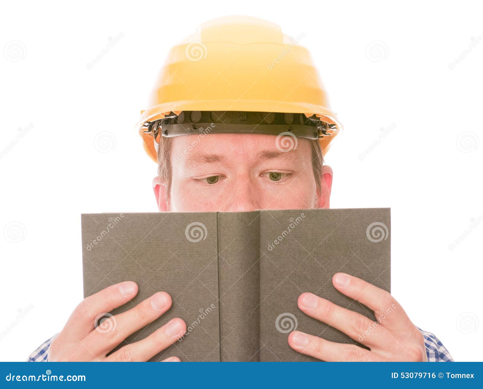Studying Construction Worker Stock Photo - Image of details ...