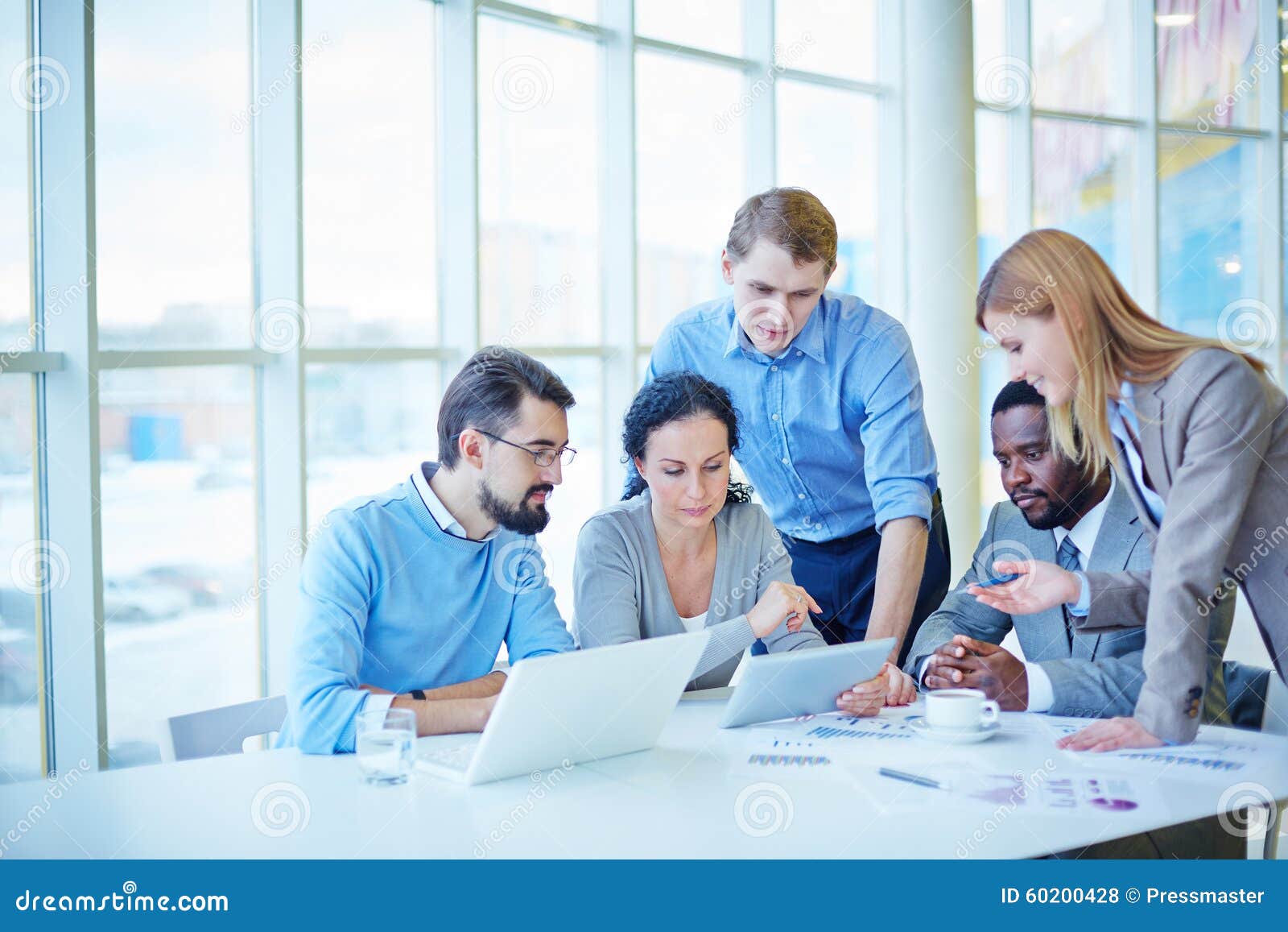 Studying data stock photo. Image of businesspeople, executive - 60200428