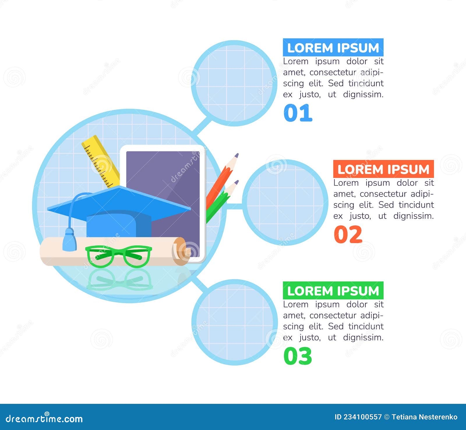 Studying for Diploma Infographic Chart Design Template Stock Vector ...