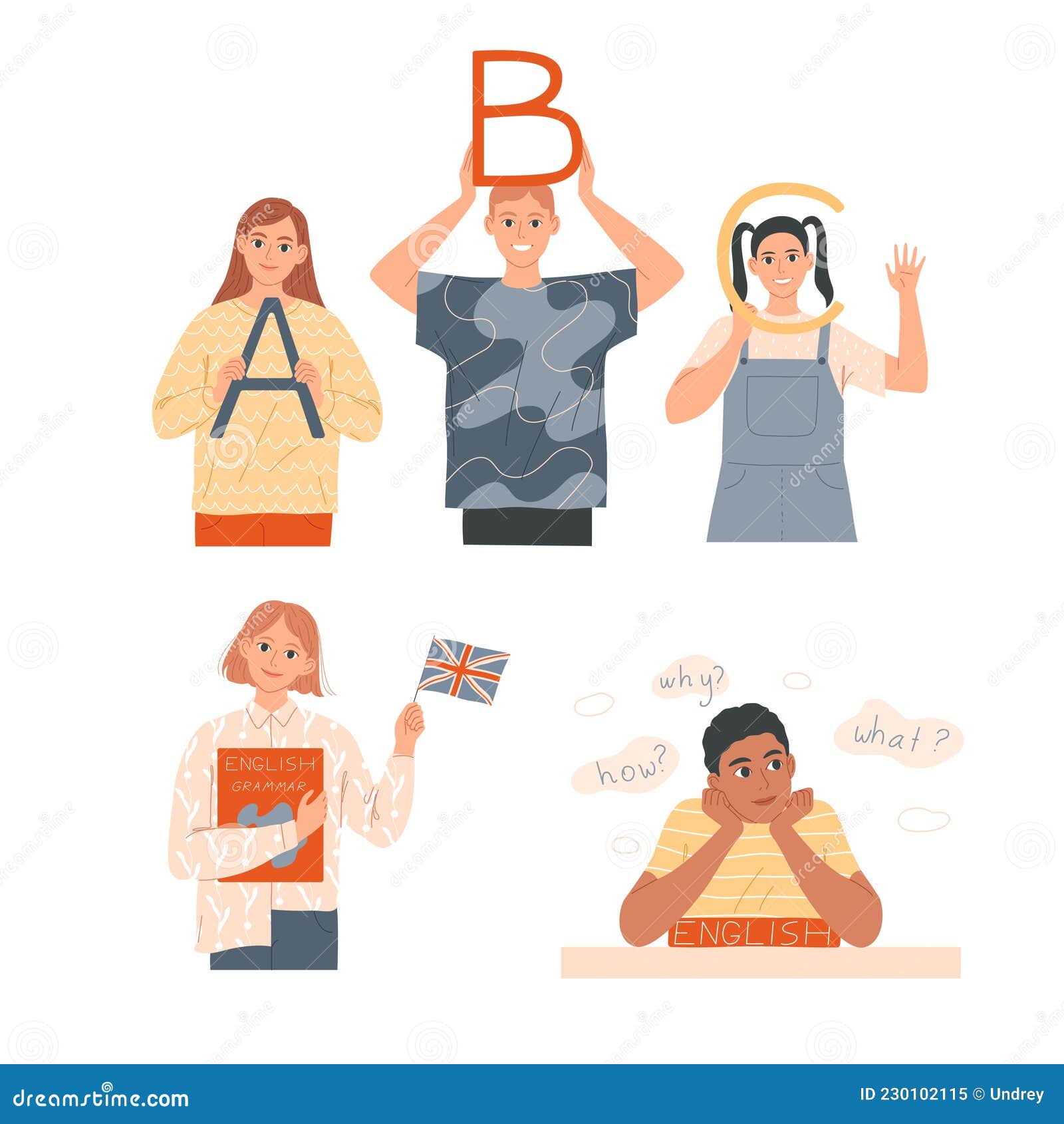 Studying English. Children Learn Their Native or Foreign Language ...