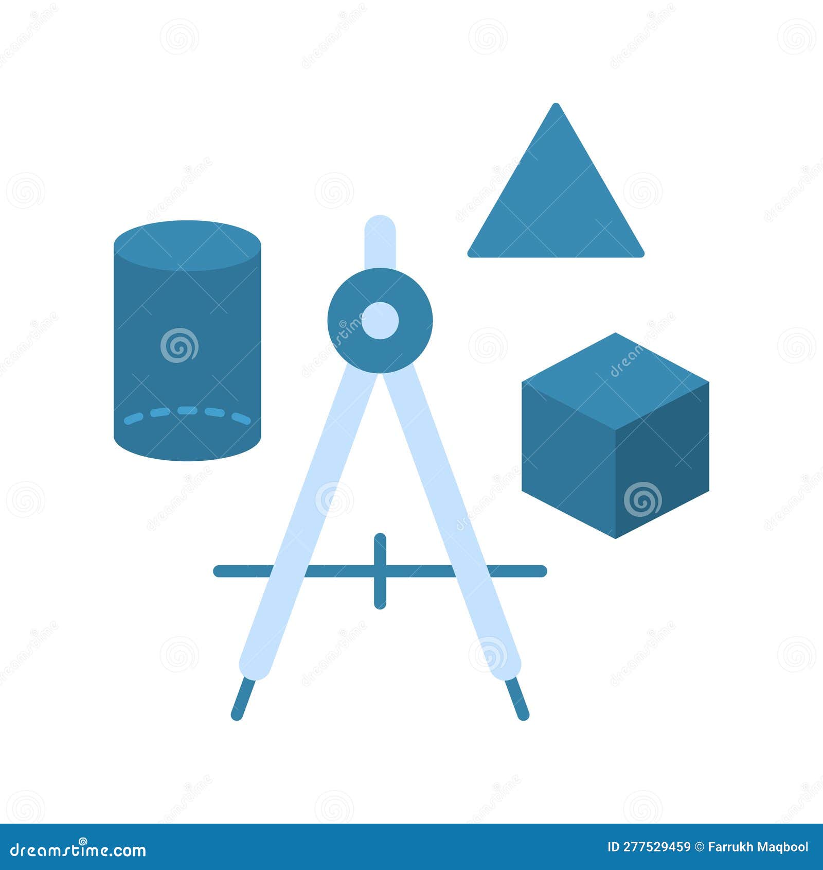 Studying Geometry Icon Vector Image. Suitable for Mobile Apps, Web Apps ...