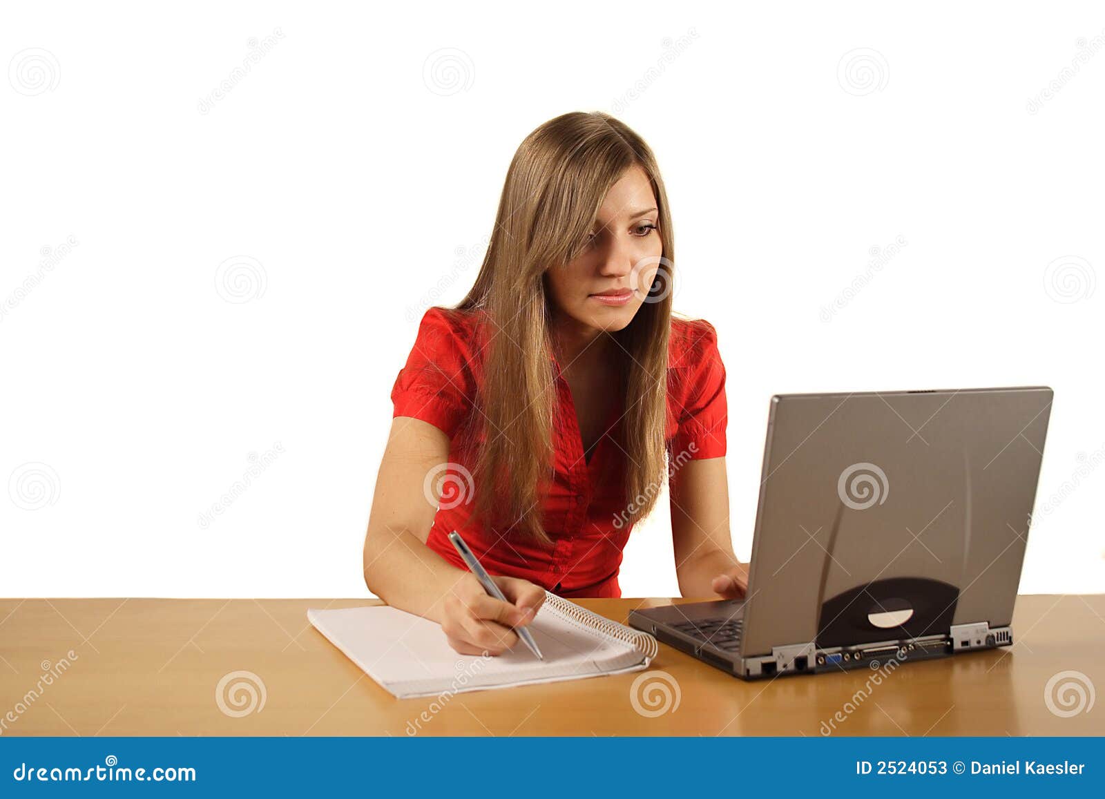 Studying girl stock image. Image of girlie, college, knowledge - 2524053