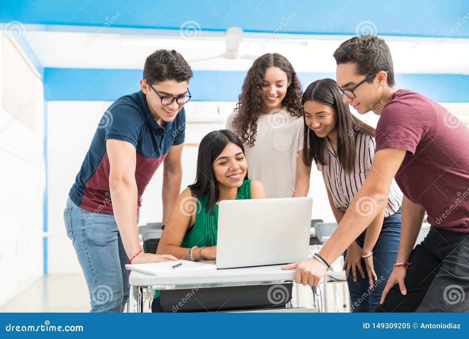 Studying in a Group Makes Learning Easier Stock Image - Image of ...