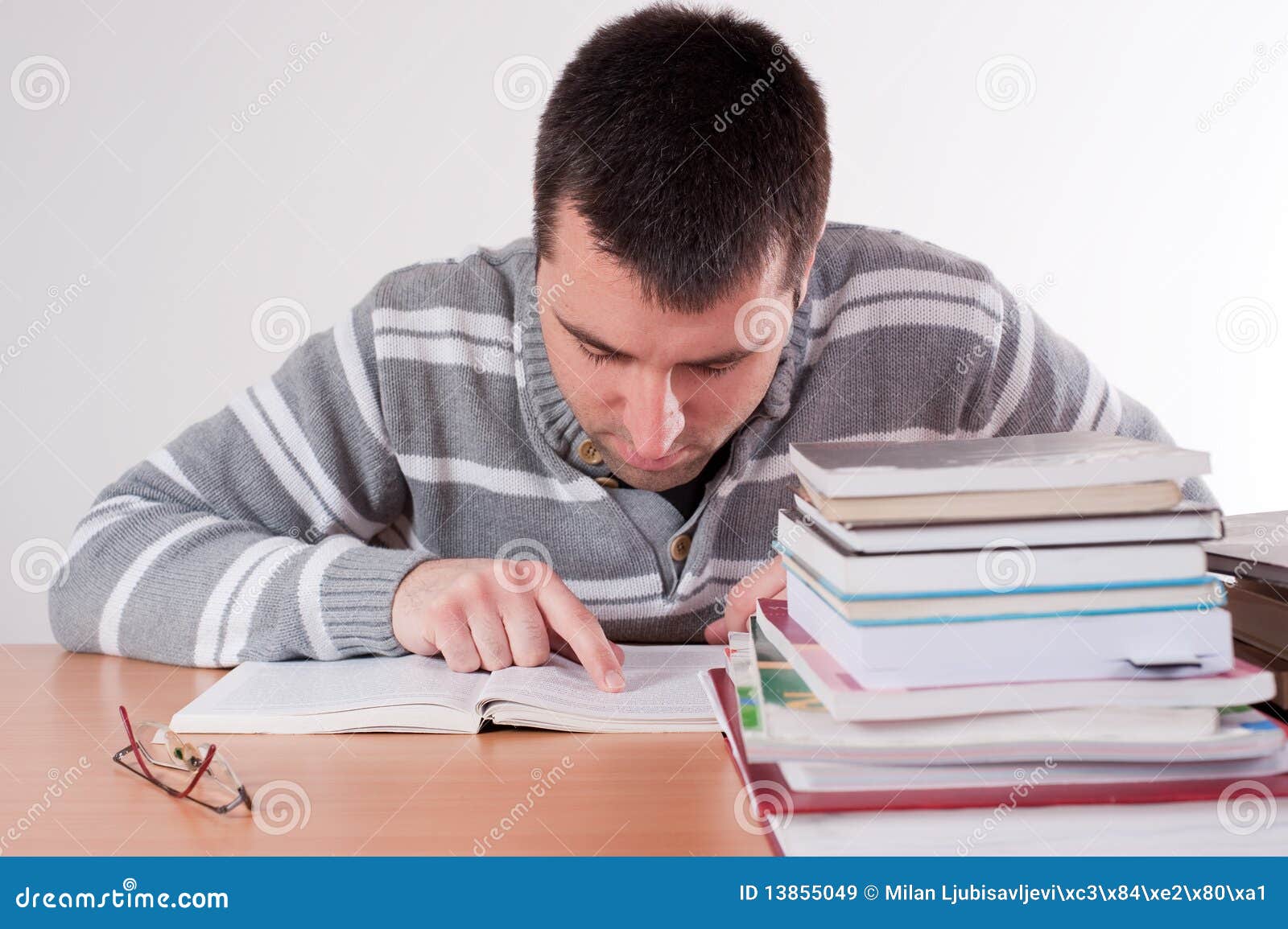 Studying Hard stock image. Image of document, office - 13855049