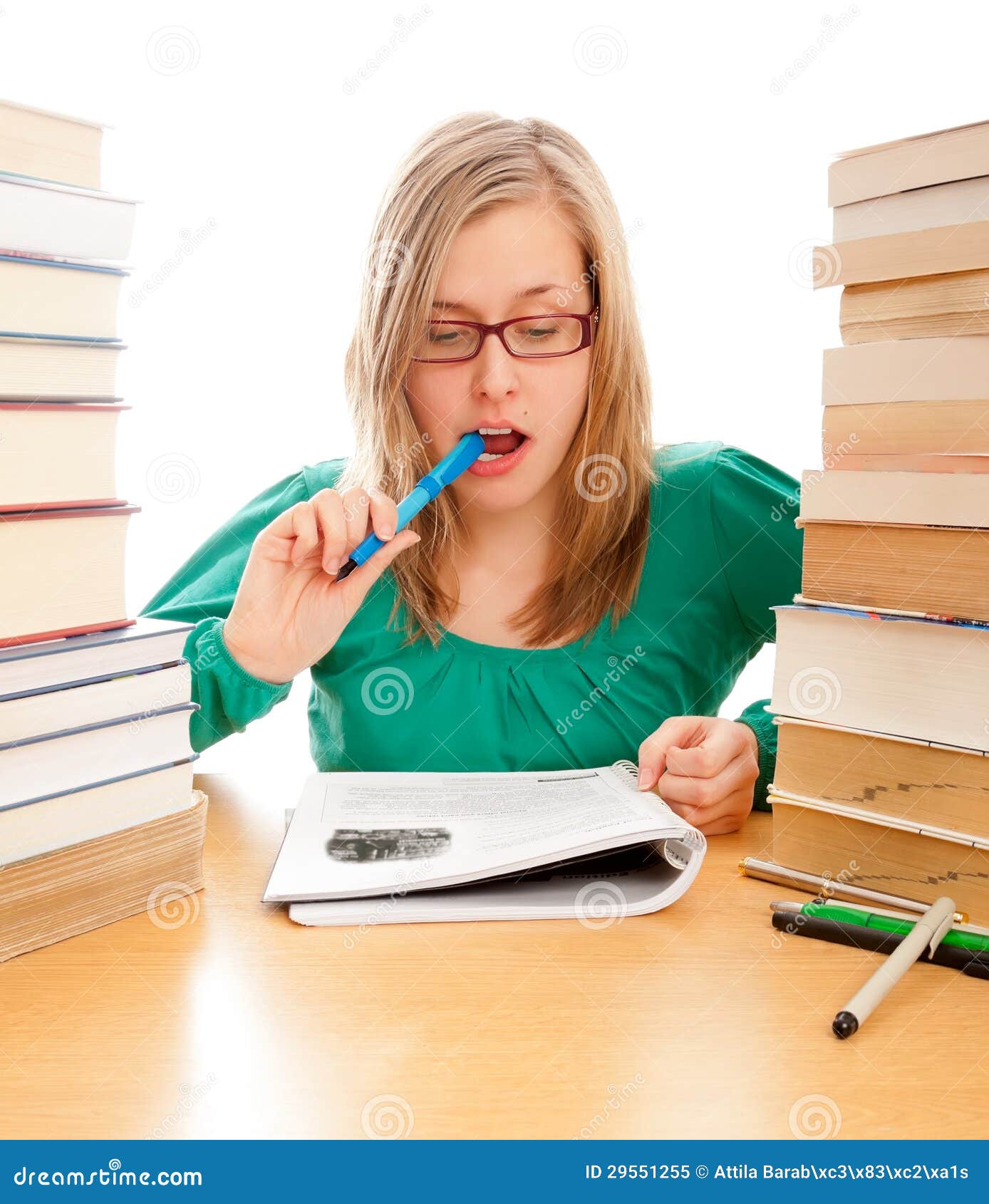 Studying hard stock image. Image of education, dictionary - 29551255