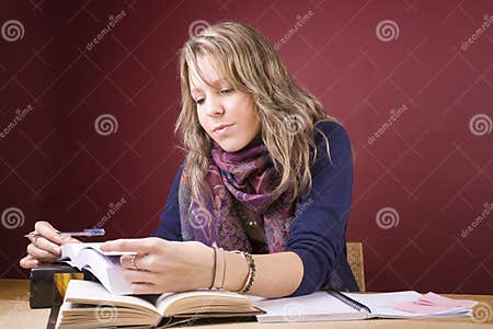 Studying Hard stock photo. Image of beauty, girl, coursework - 8218522