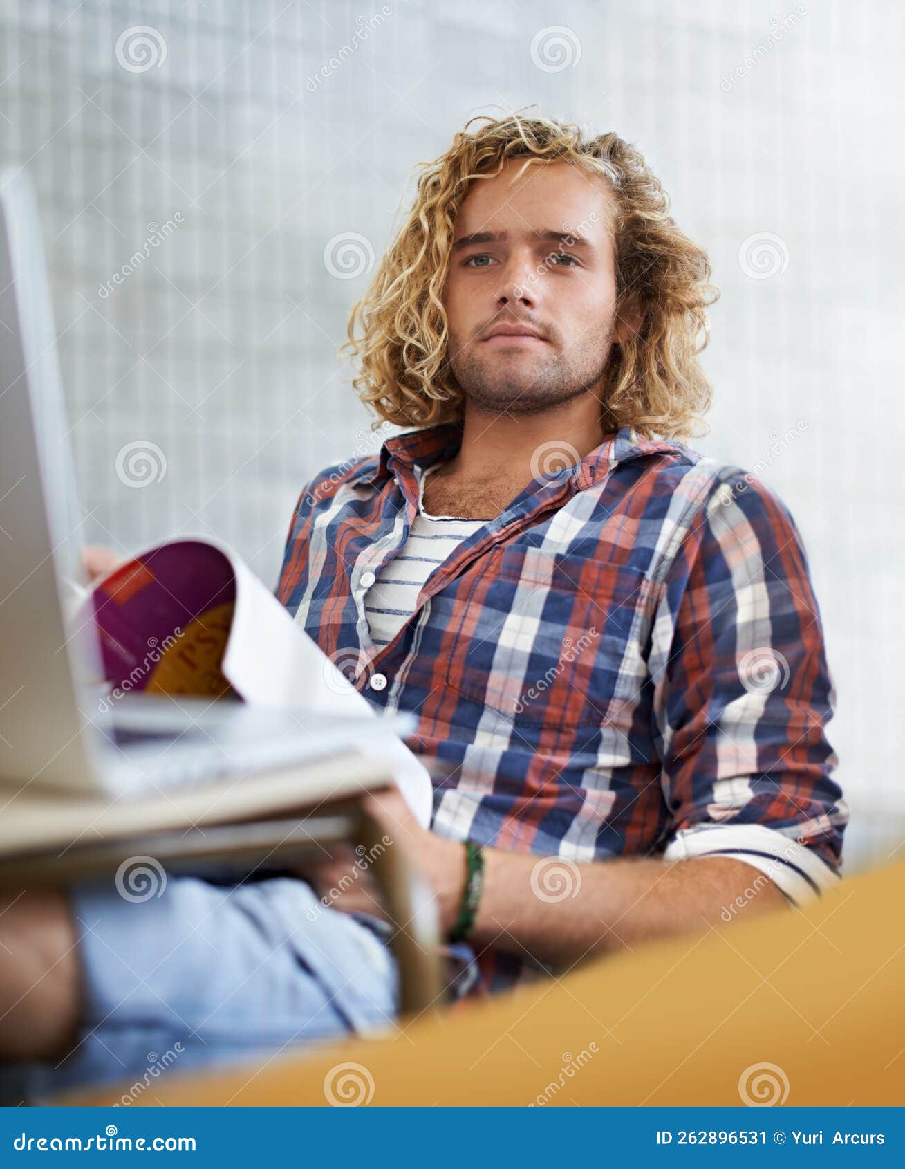 Studying Hard To Ensure Future Success. a College Student Studying in a ...
