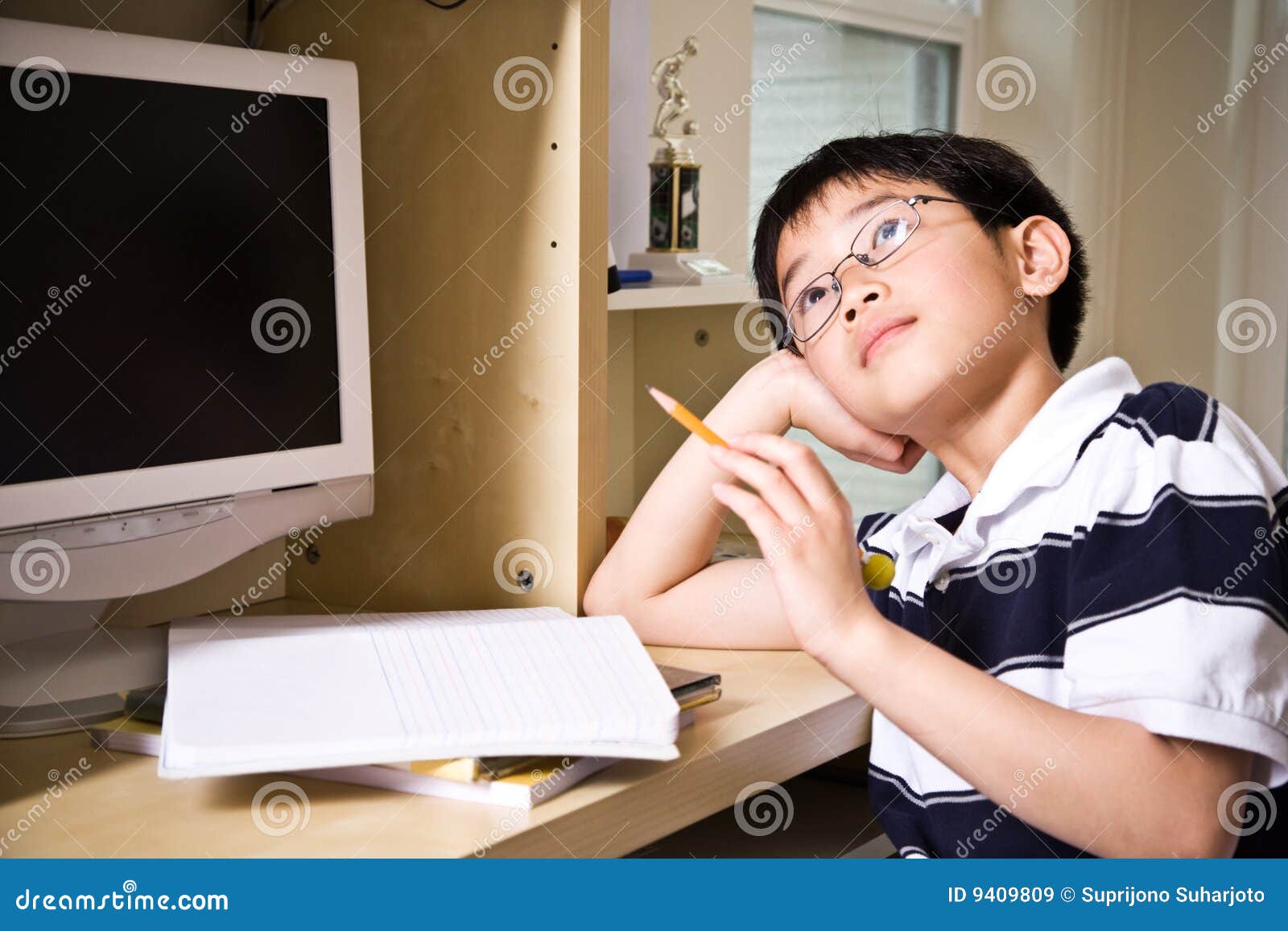 Studying kid stock image. Image of writing, school, person - 9409809