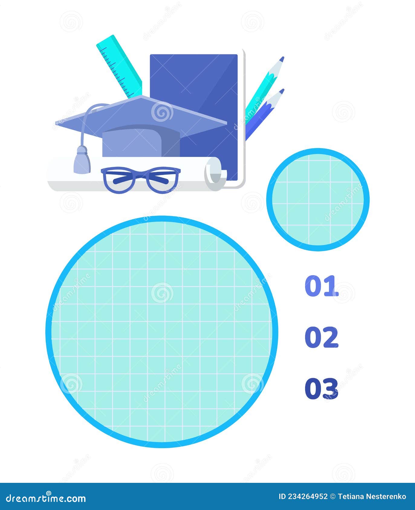 Studying and Learning Infographic Chart Design Element Set Stock Vector ...
