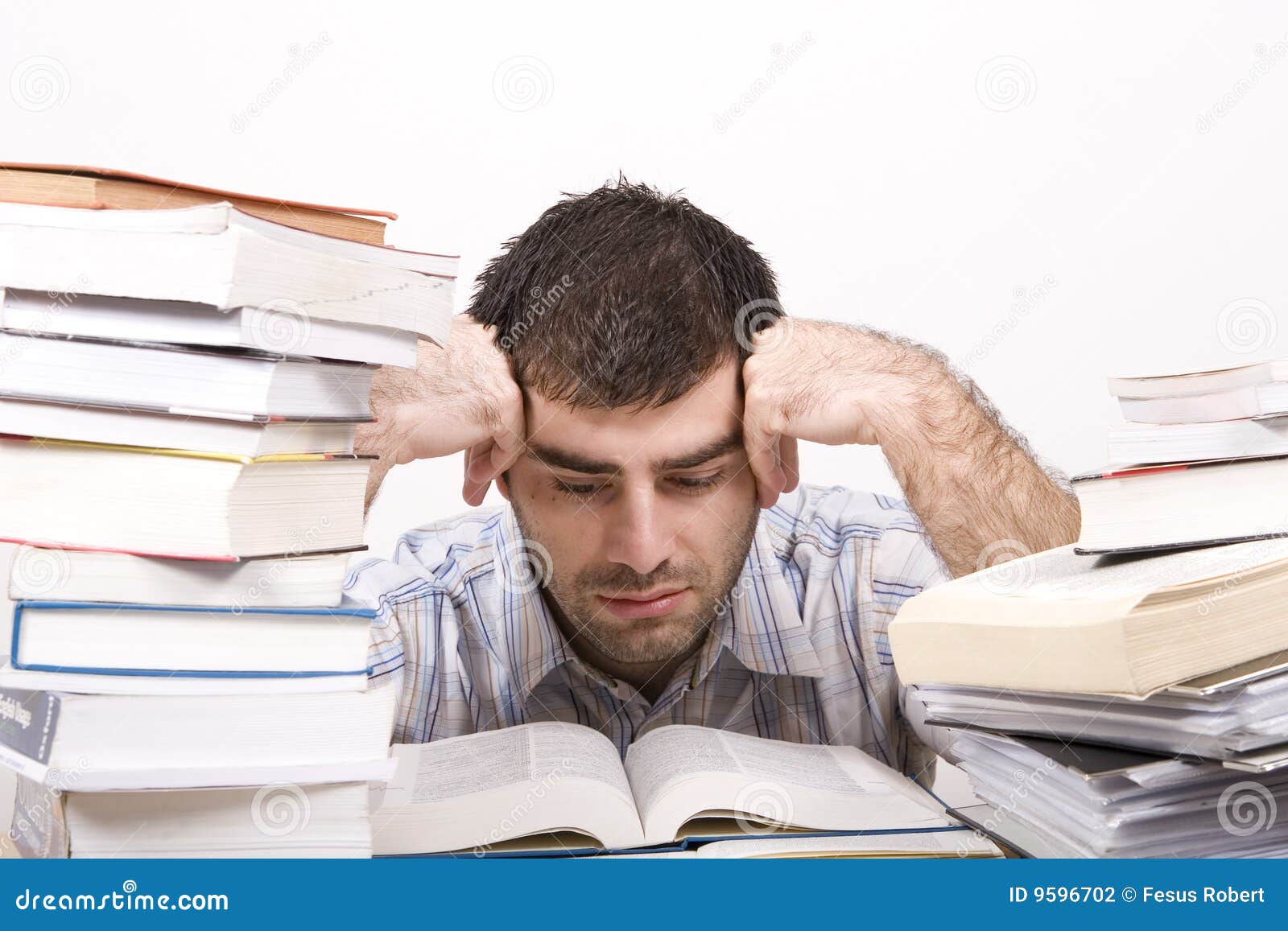 Studying man stock photo. Image of education, stack, academic - 9596702