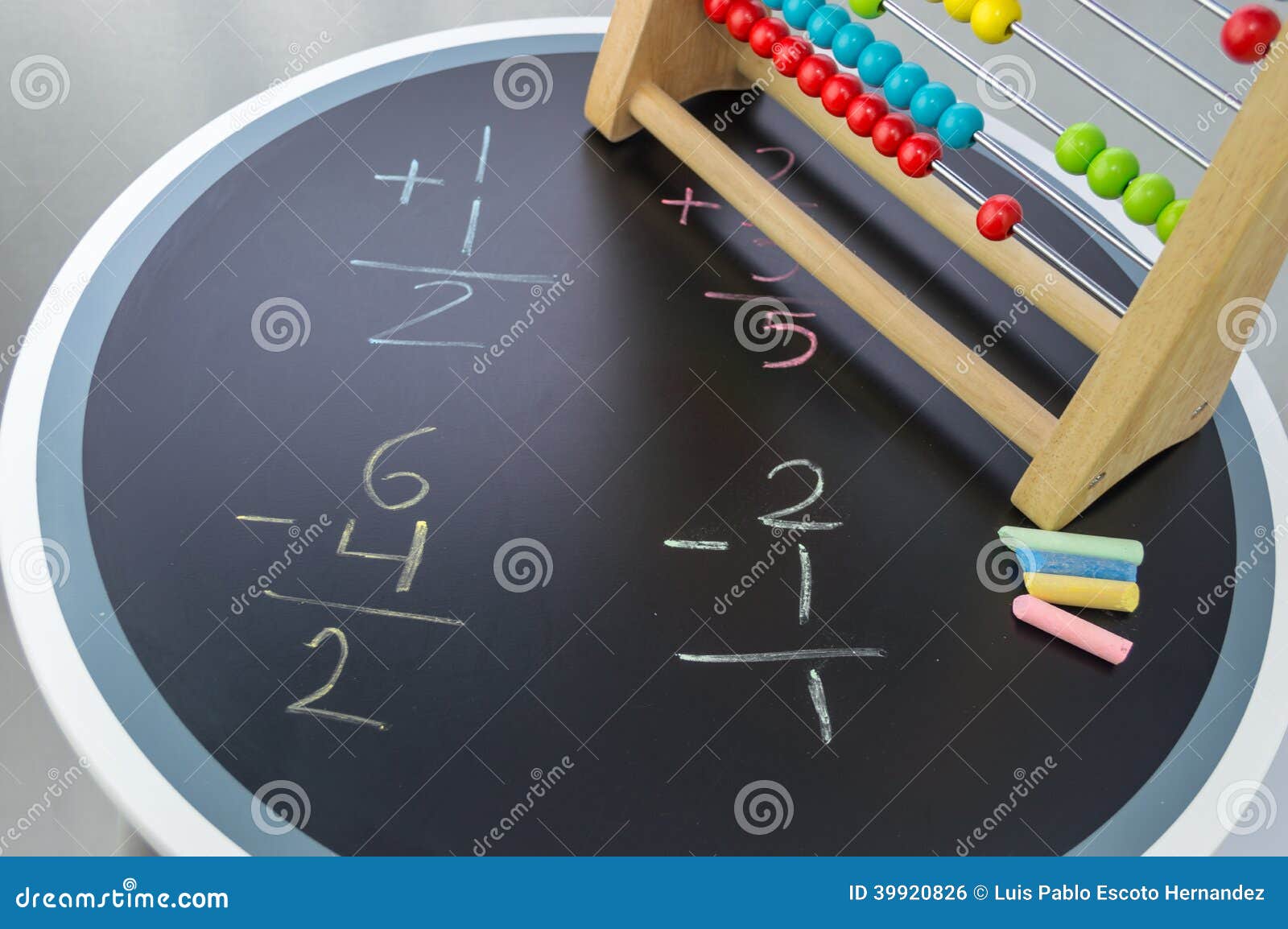 Studying Math with Abacus stock photo. Image of accounting - 39920826
