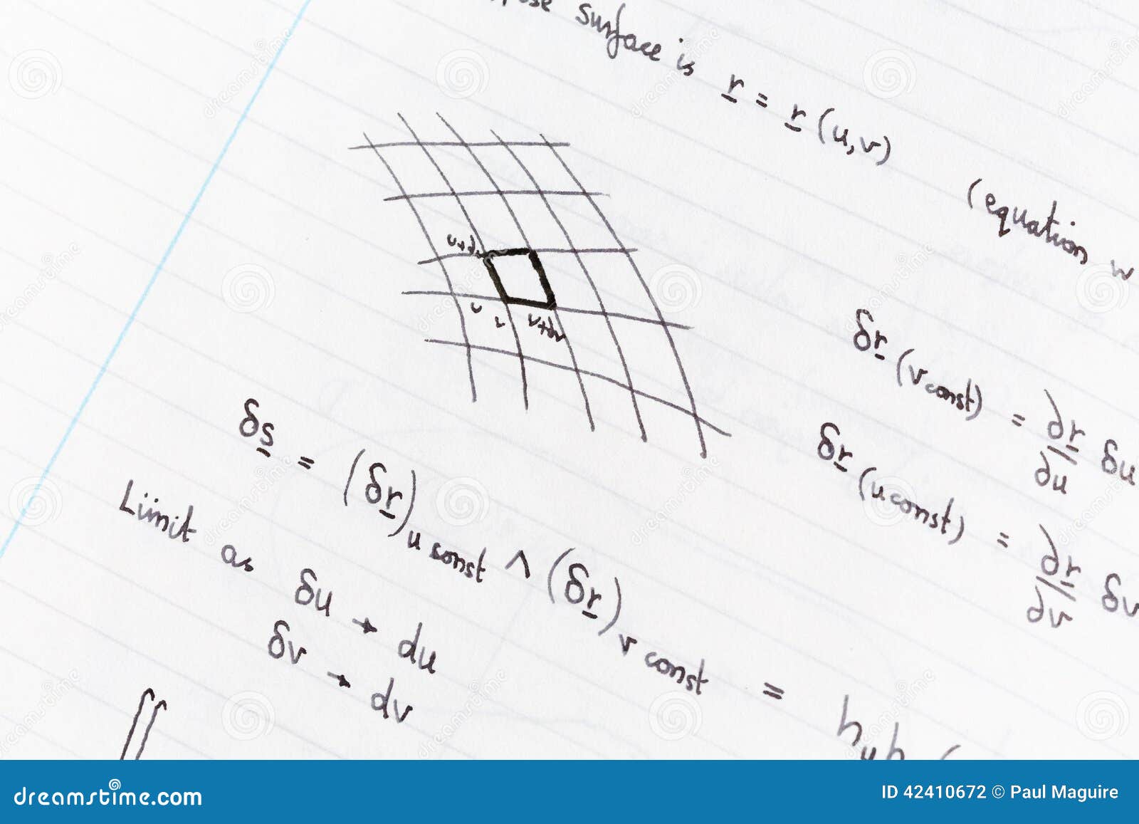 Studying math stock photo. Image of hand, formulas, education - 42410672