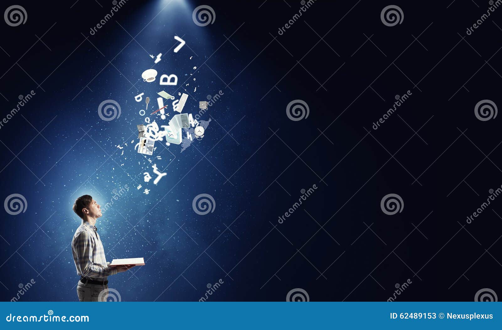 Studying Media Technologies Stock Image - Image of student, computer ...