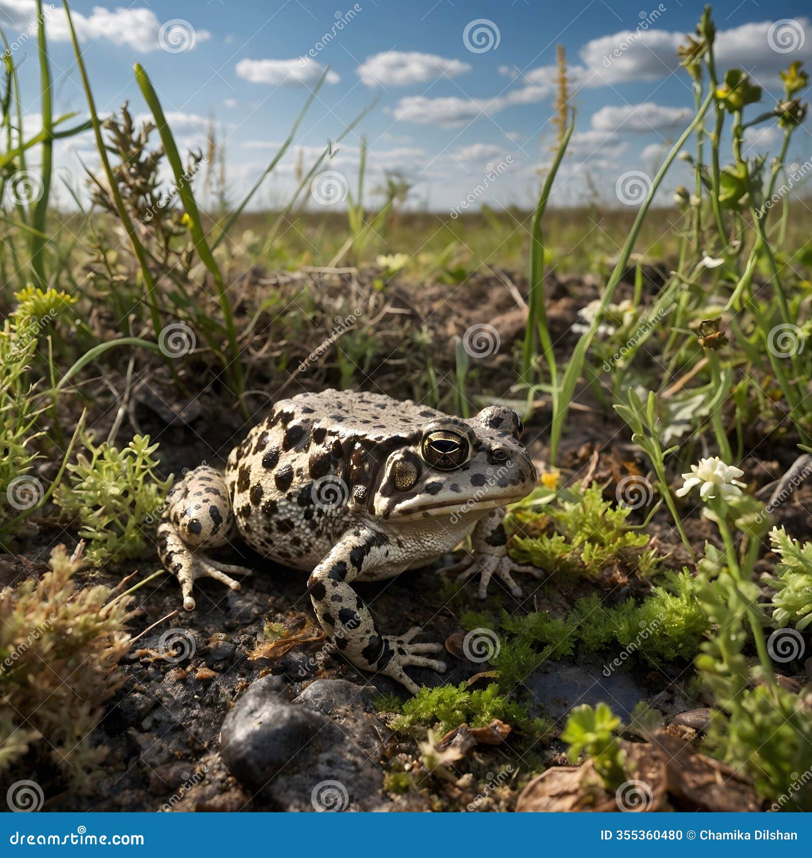 Studying Nature: Natter Jack Toad in Science Lab Setup Stock Photo ...