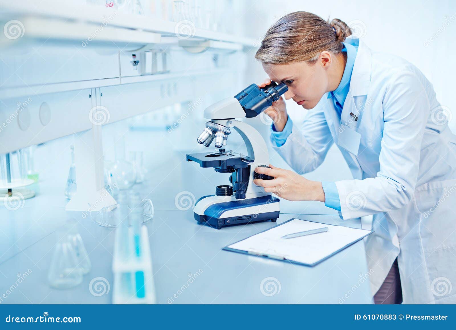 Studying new virus stock image. Image of medicine, research - 61070883