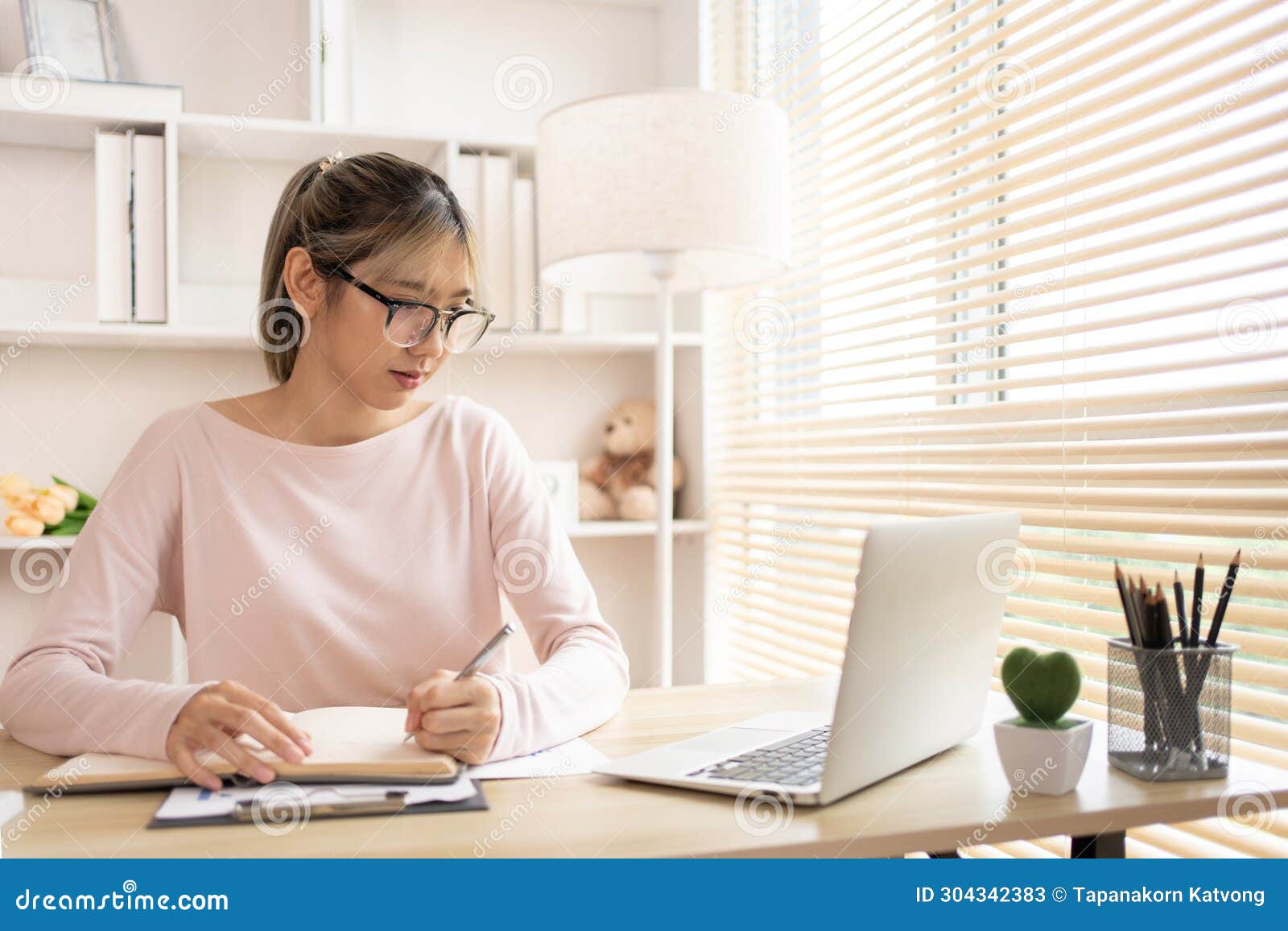 Studying Online Using a Laptop, Learn Online Stock Image - Image of ...
