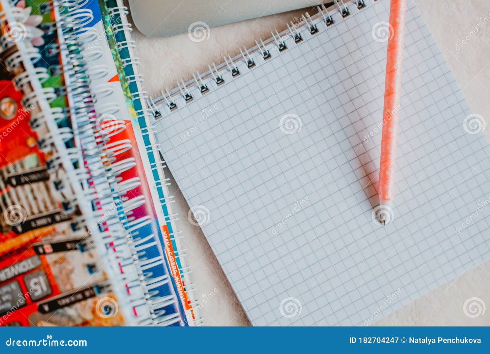 Training Background, Light Background, Open Checked Notebook Stock ...