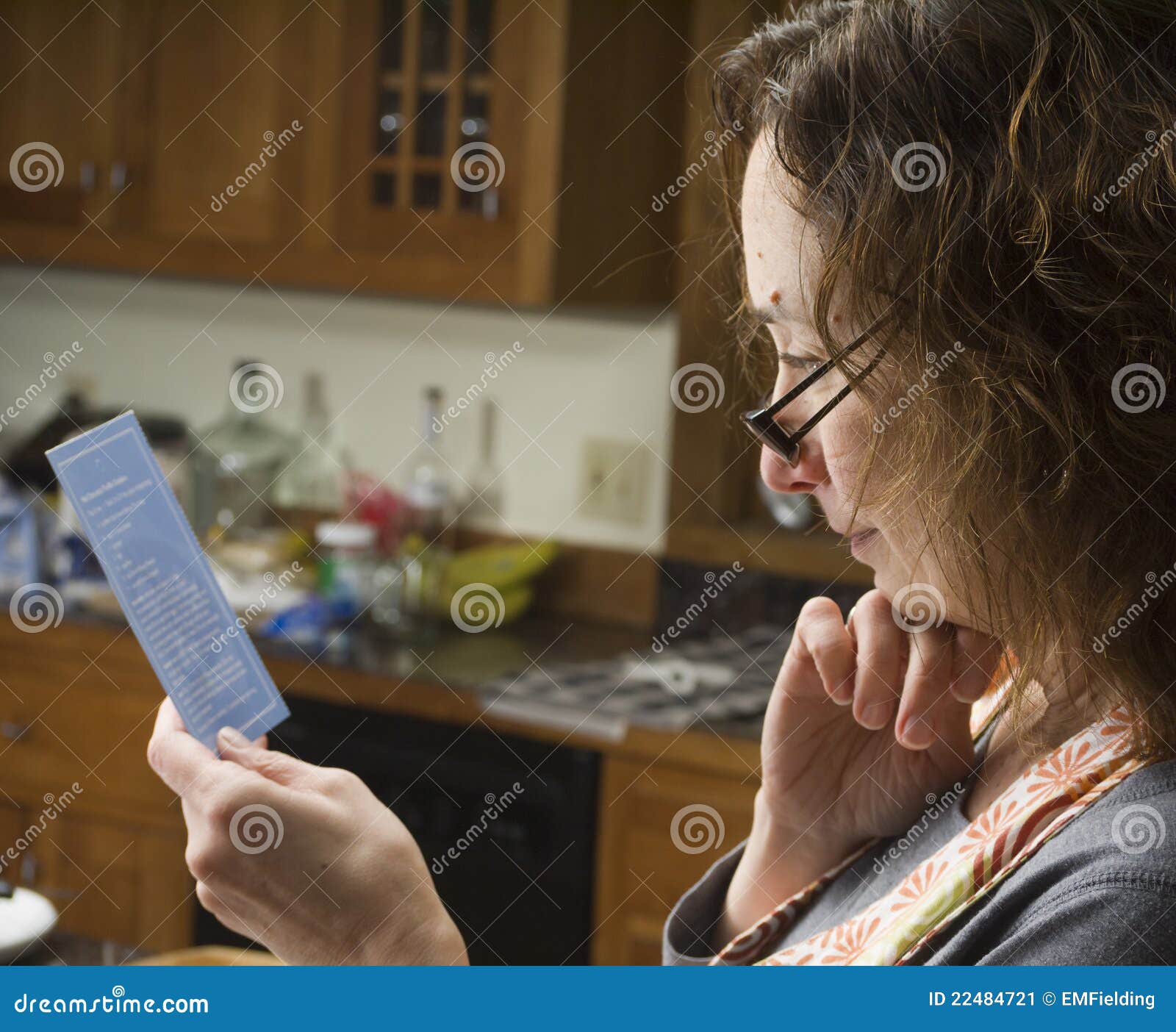 Studying a recipe stock image. Image of cook, recipe - 22484721