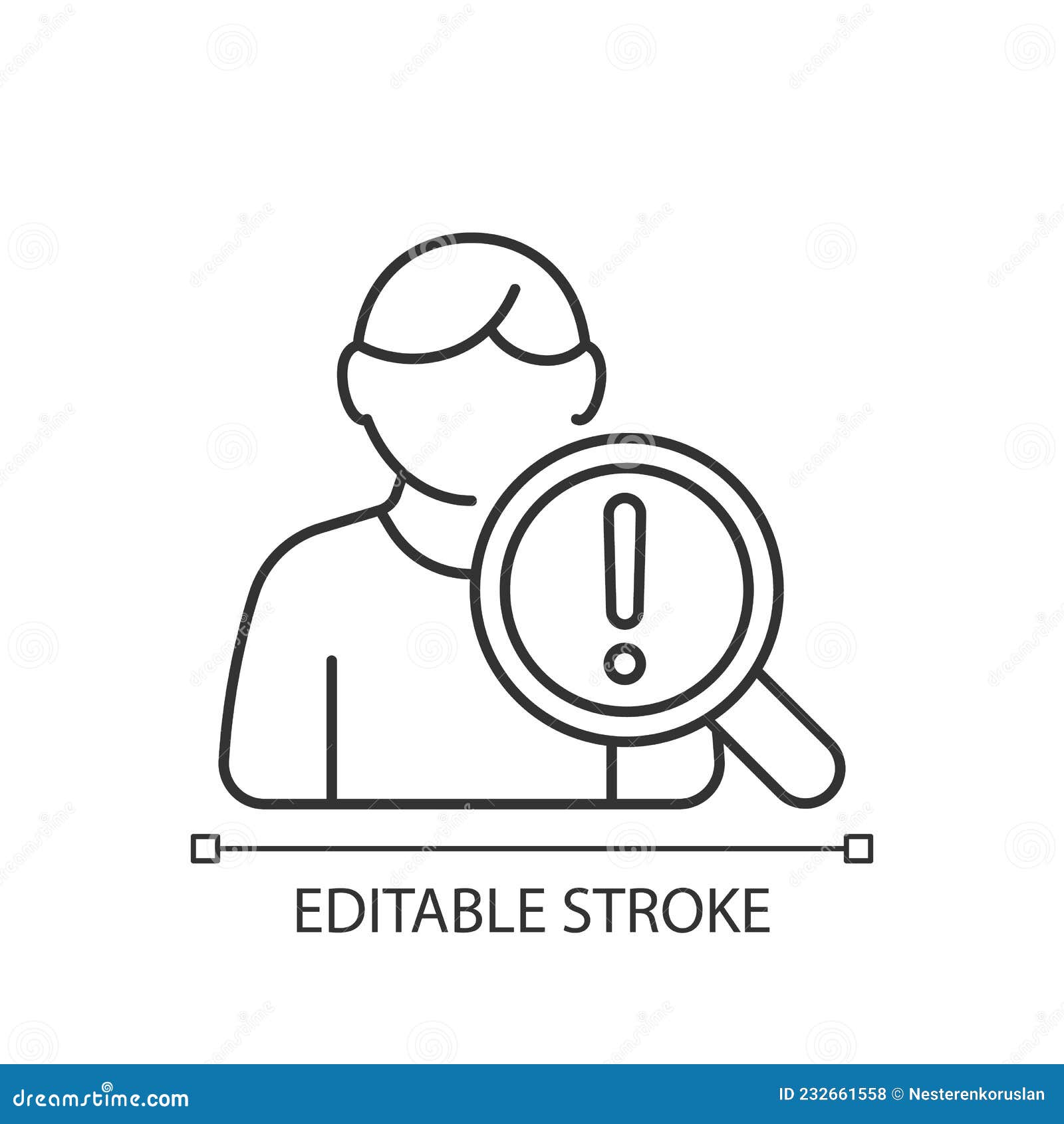 Studying Risk Factors Linear Icon Stock Vector - Illustration of vector ...