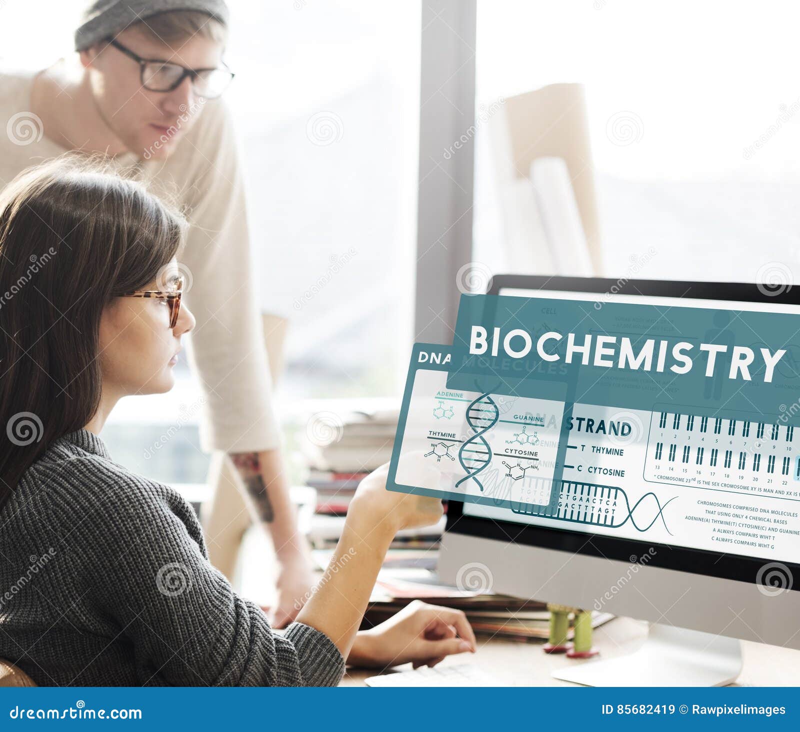 Studying Science Learning Biochemistry Laboratory Concept Stock Image ...