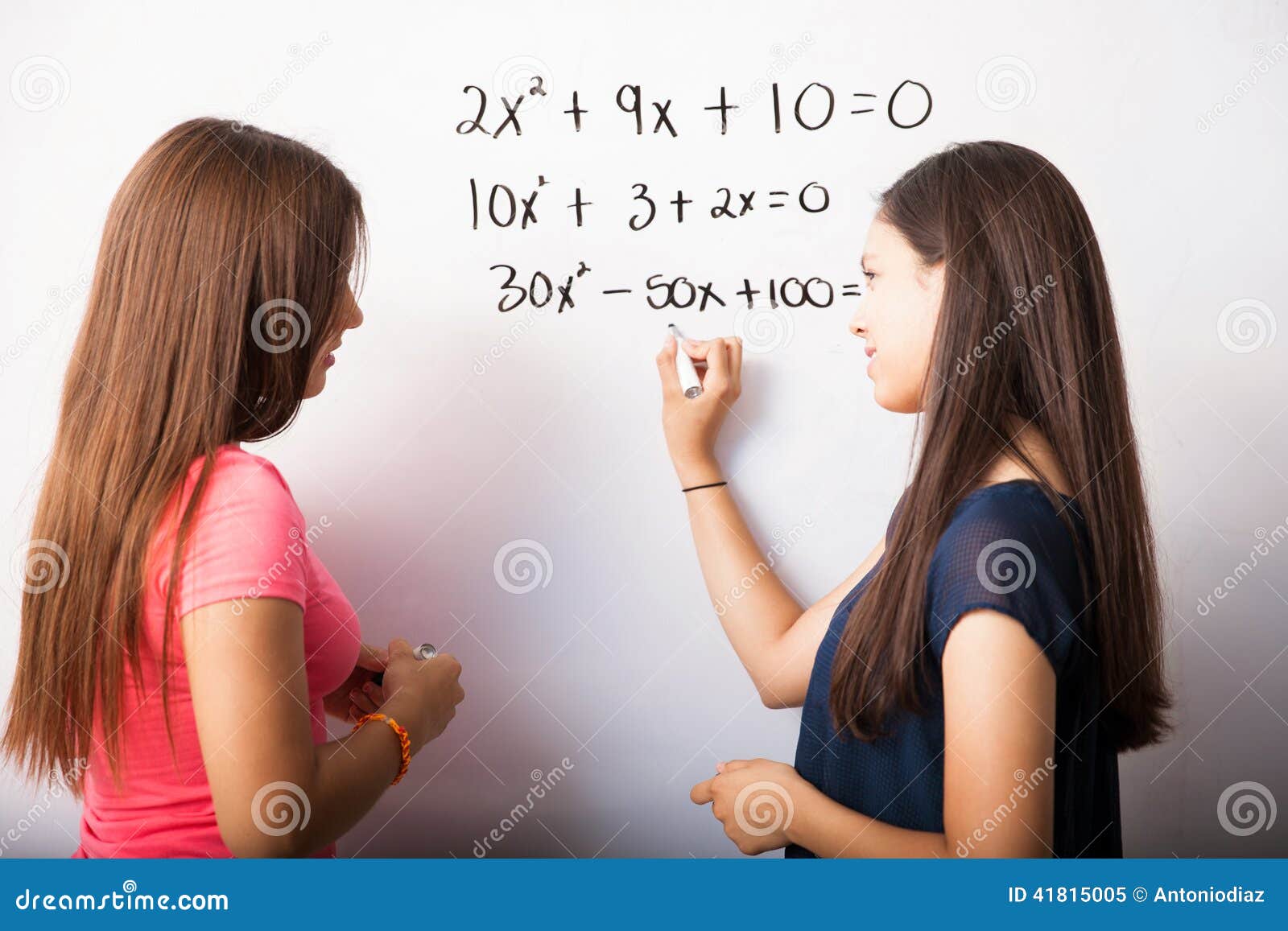 Studying some algebra stock image. Image of back, female - 41815005