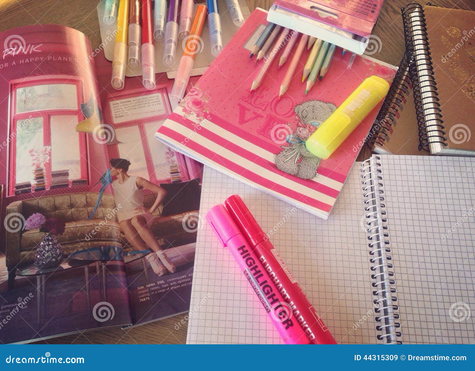 Studying editorial stock image. Image of pencil, magazine - 44315309