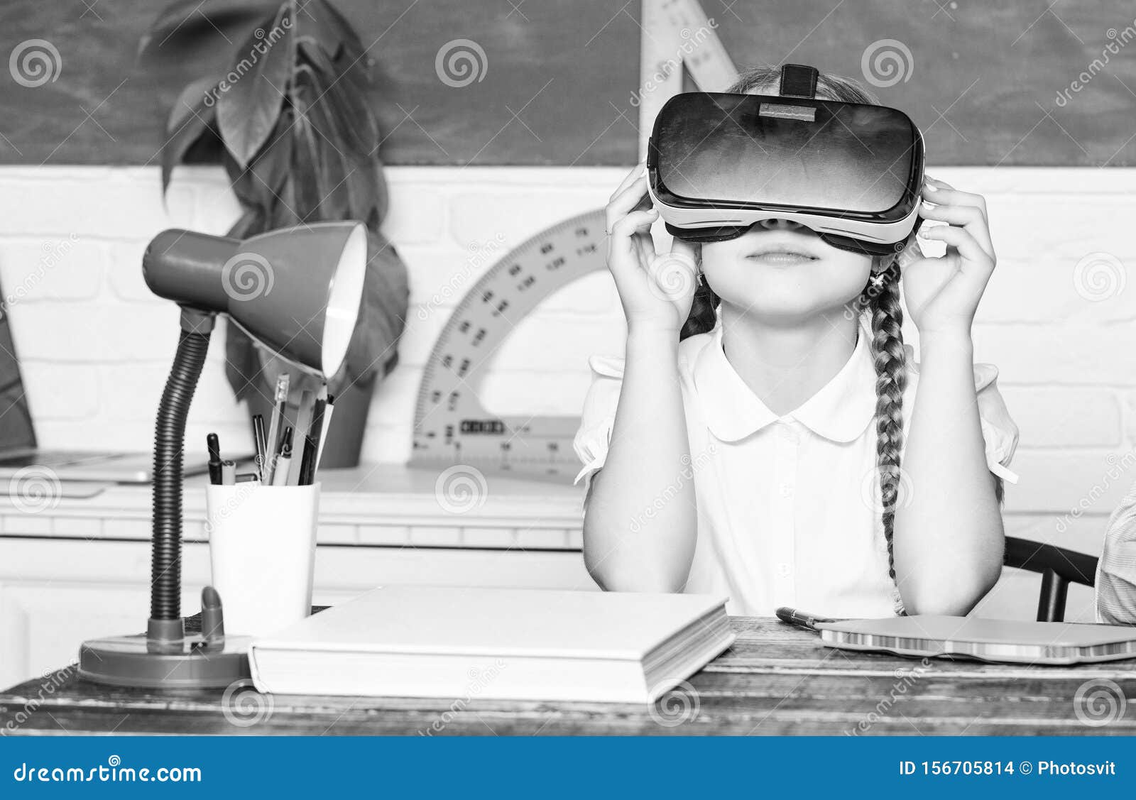 Studying in Virtual Reality. Modern Technology. Interesting Lesson ...