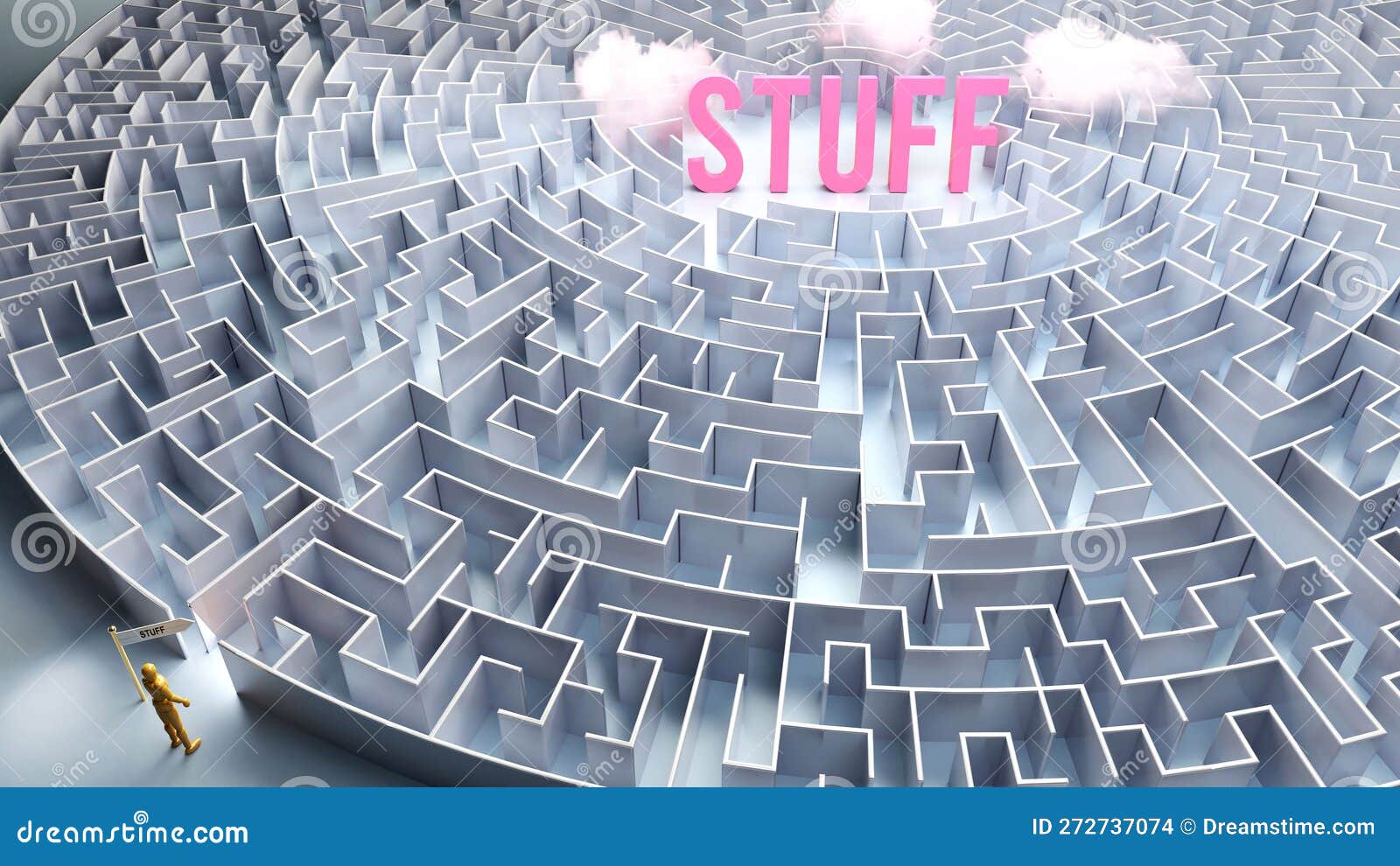 Stuff and a Difficult Path To Reach it Stock Illustration ...