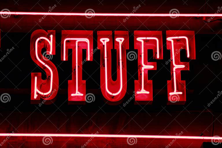 Stuff neon lights stock photo. Image of neon, shopping - 1334762