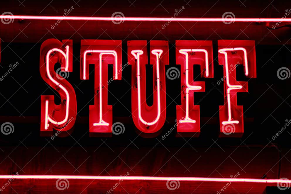 Stuff neon lights stock photo. Image of neon, shopping - 1334762