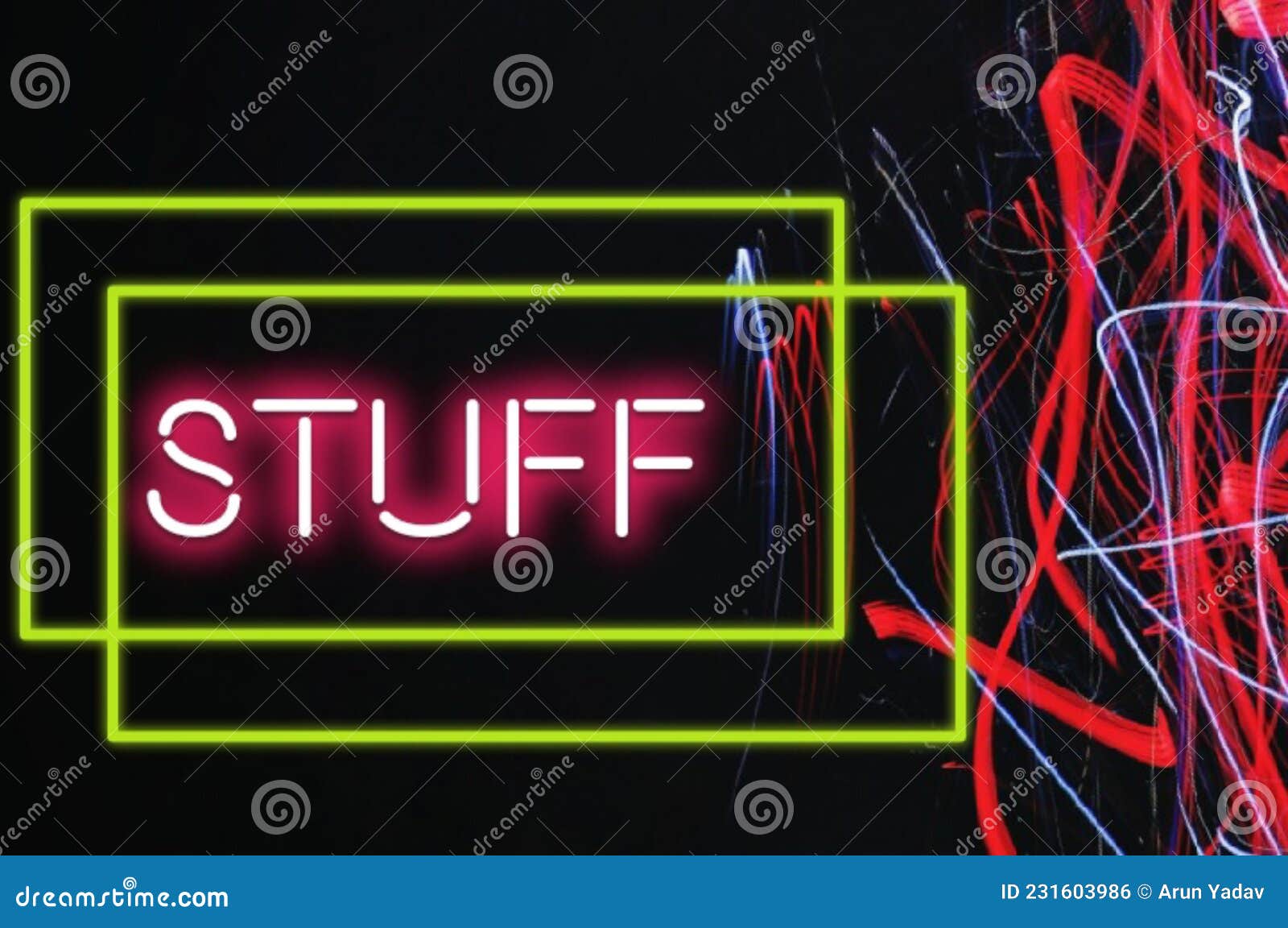Stuff Neon Lights. stock illustration. Illustration of ultraviolet ...