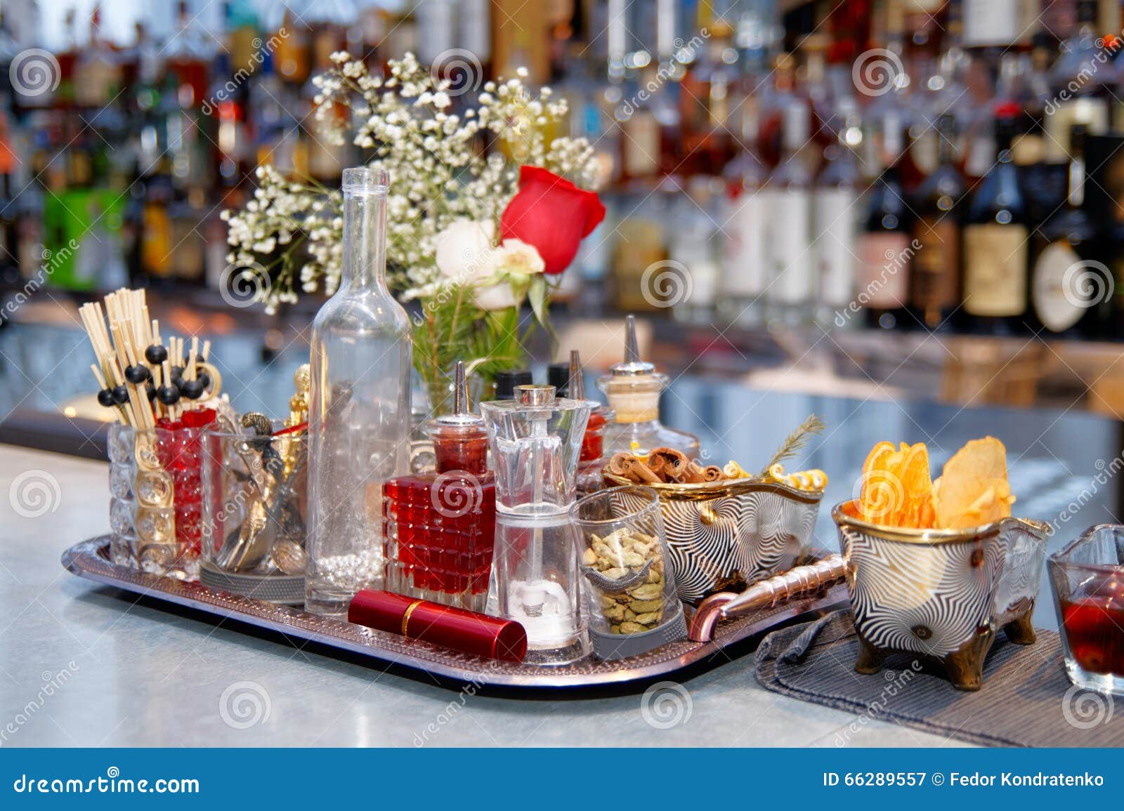 Stuff Used for Decorating Cocktails Stock Image - Image of interior ...