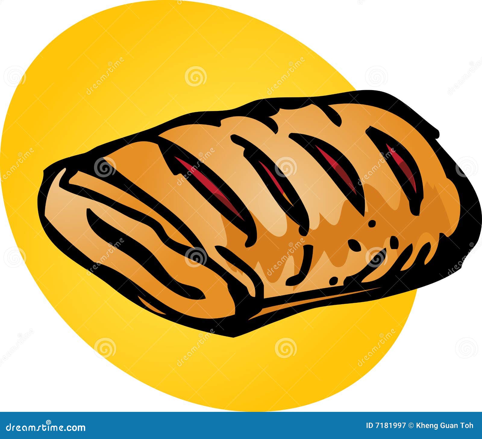 Stuffe Pastry Stock Vector Illustration Of Breads Sweet 7181997