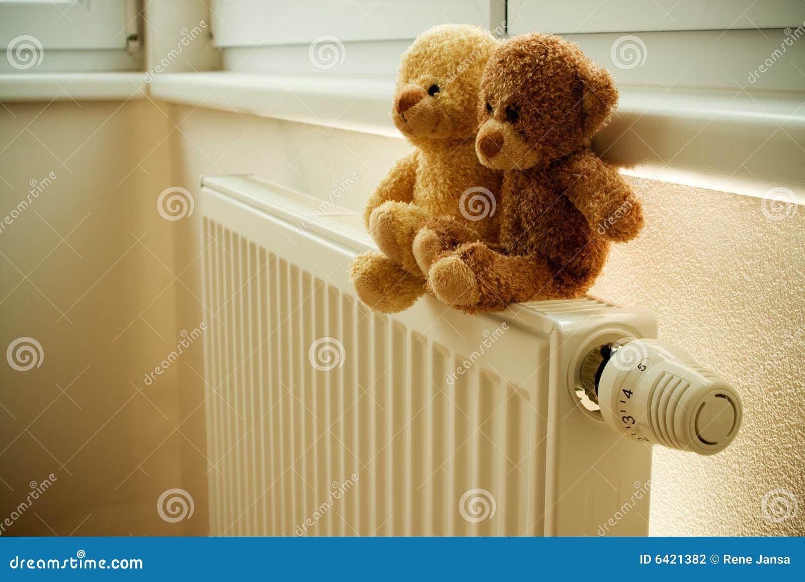 Stuffed bears on radiator stock photo. Image of soft, cuddly - 6421382