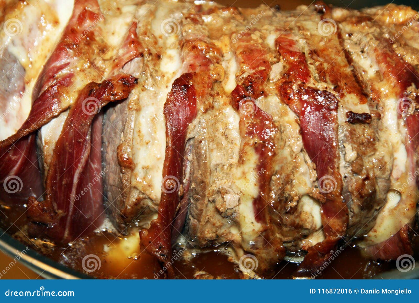 Baked stuffed beef stock photo. Image of roastbeef, meat - 116872016
