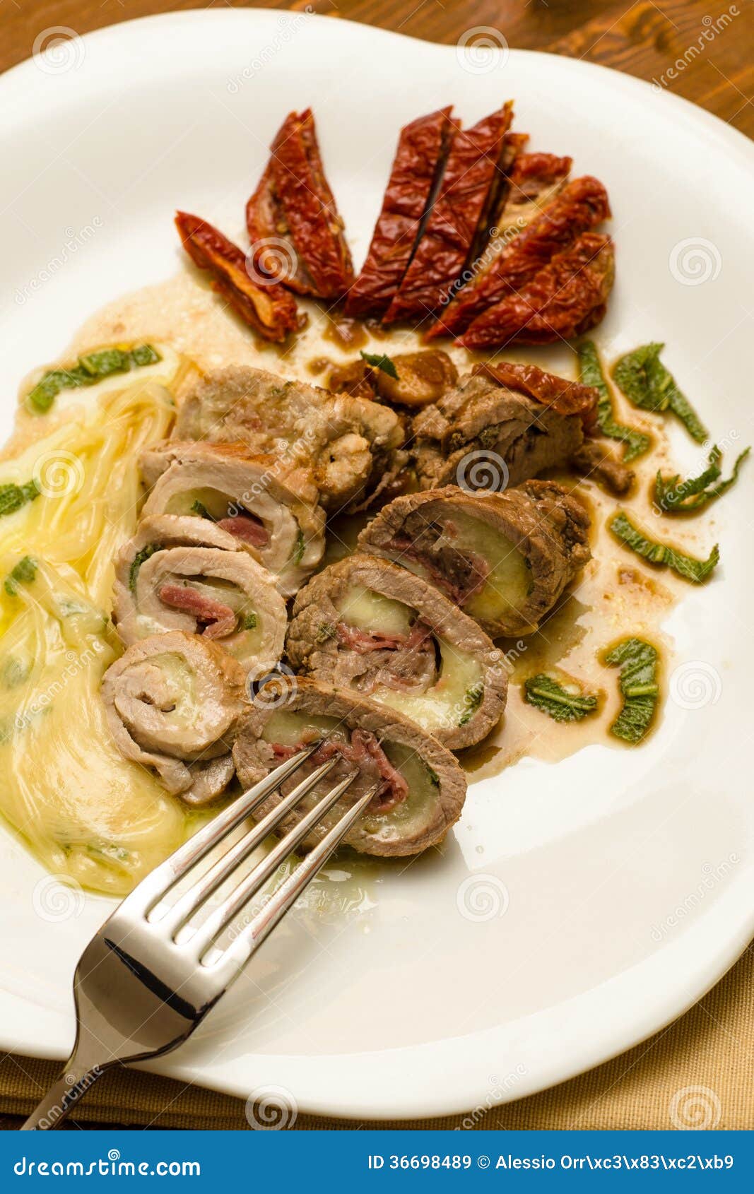 Stuffed Beef Rolls stock image. Image of plate, restaurant - 36698489