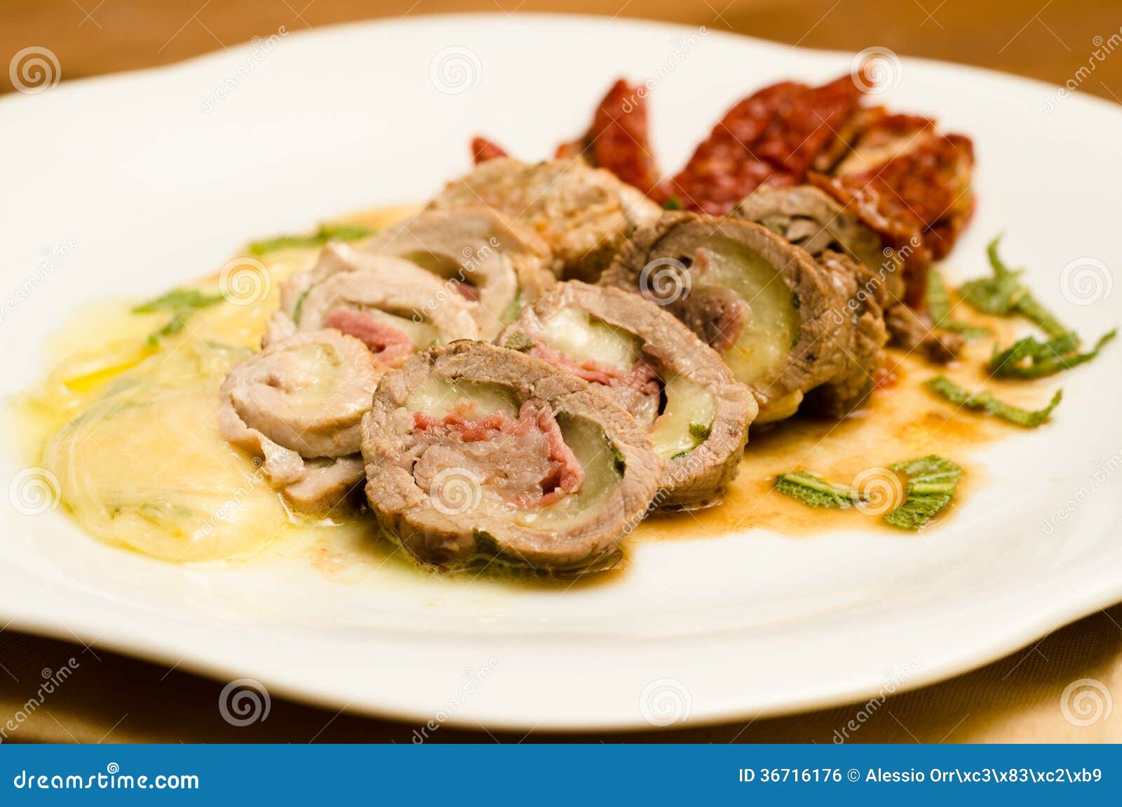 Stuffed Beef Rolls stock photo. Image of restaurant, meat - 36716176