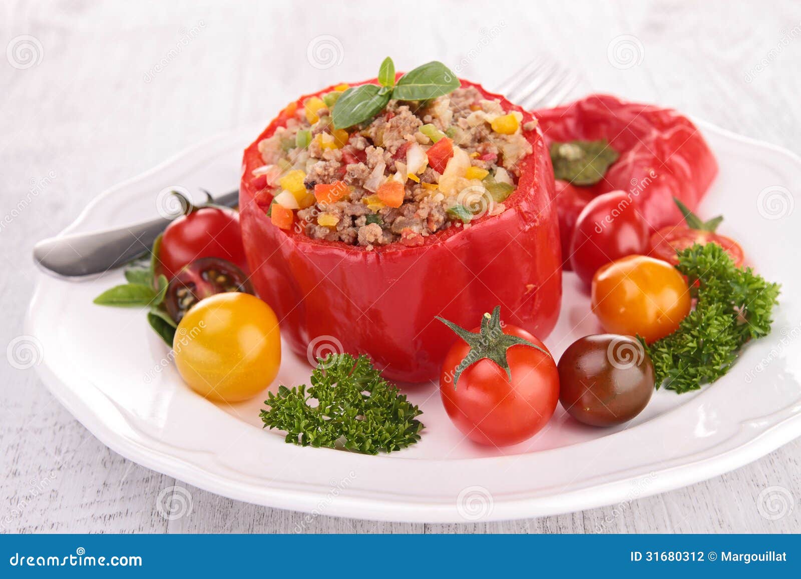 Stuffed bell pepper stock photo. Image of healthy, meal - 31680312