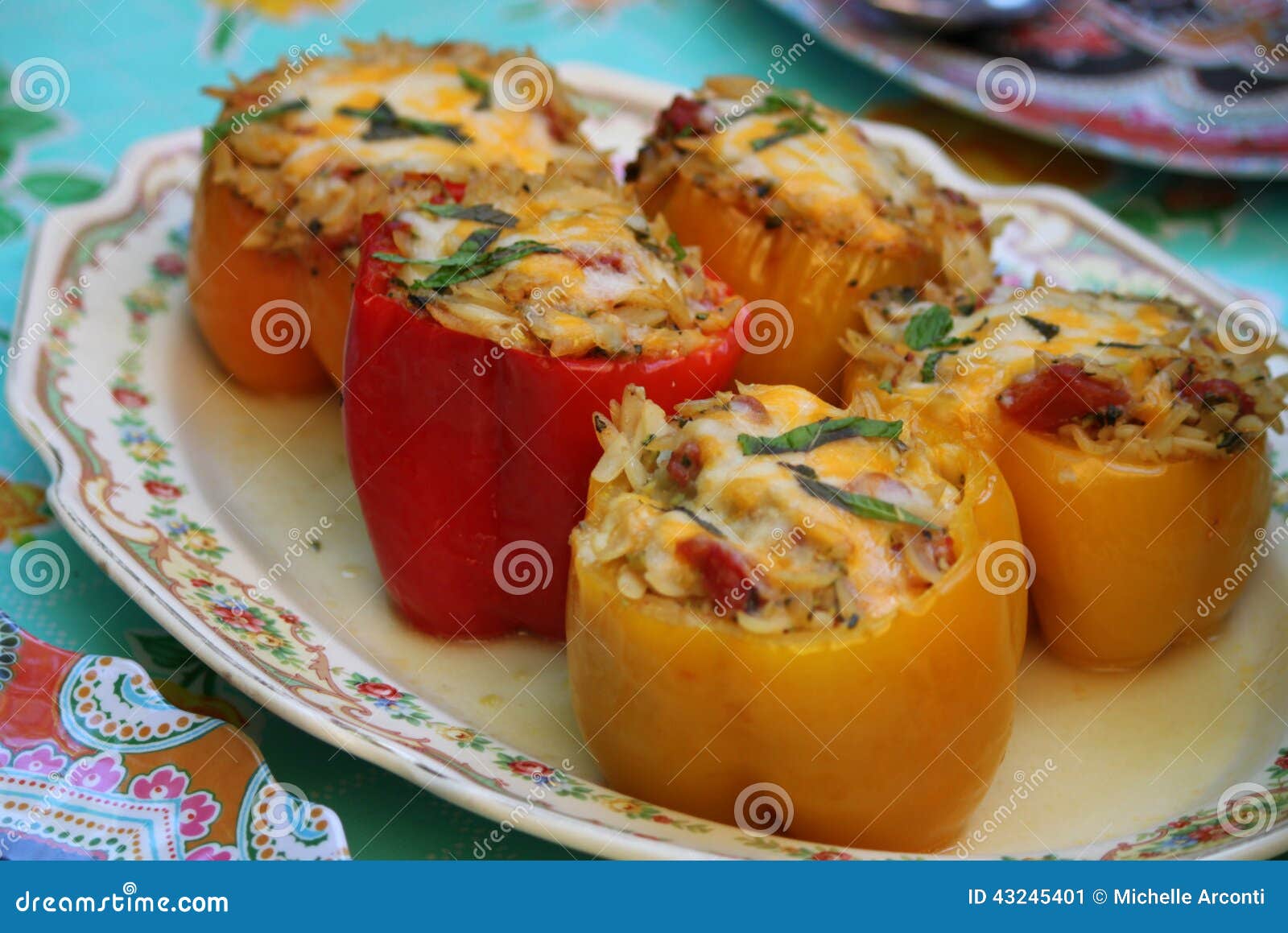 Stuffed Bell Pepper Dish stock image. Image of indian - 43245401