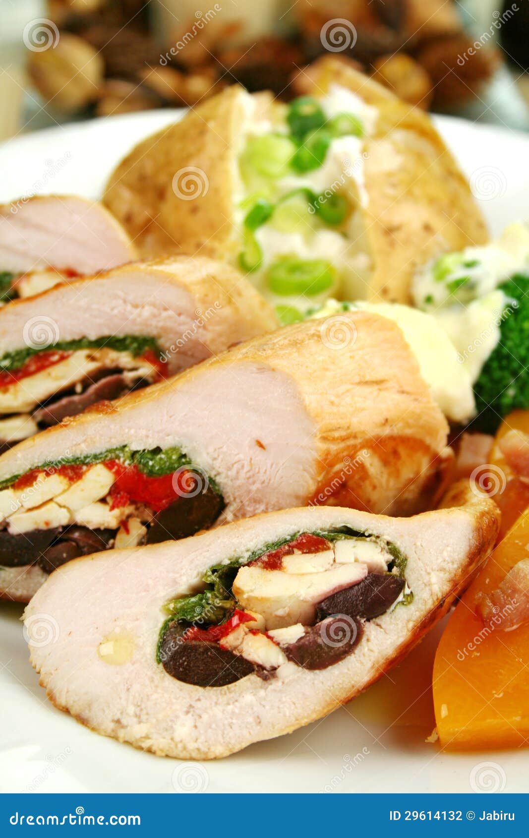 Stuffed Chicken stock photo. Image of cooking, fetta - 29614132