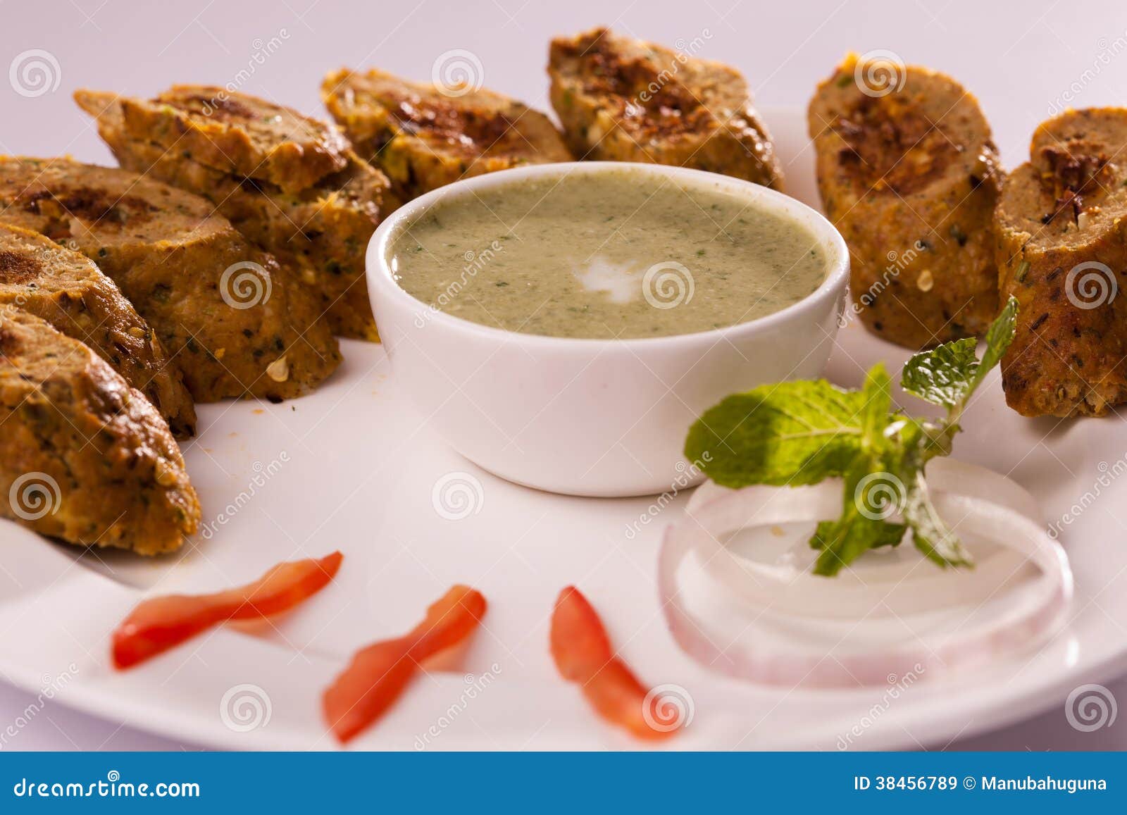 Stuffed Chicken Kebab. stock image. Image of meal, dish - 38456789